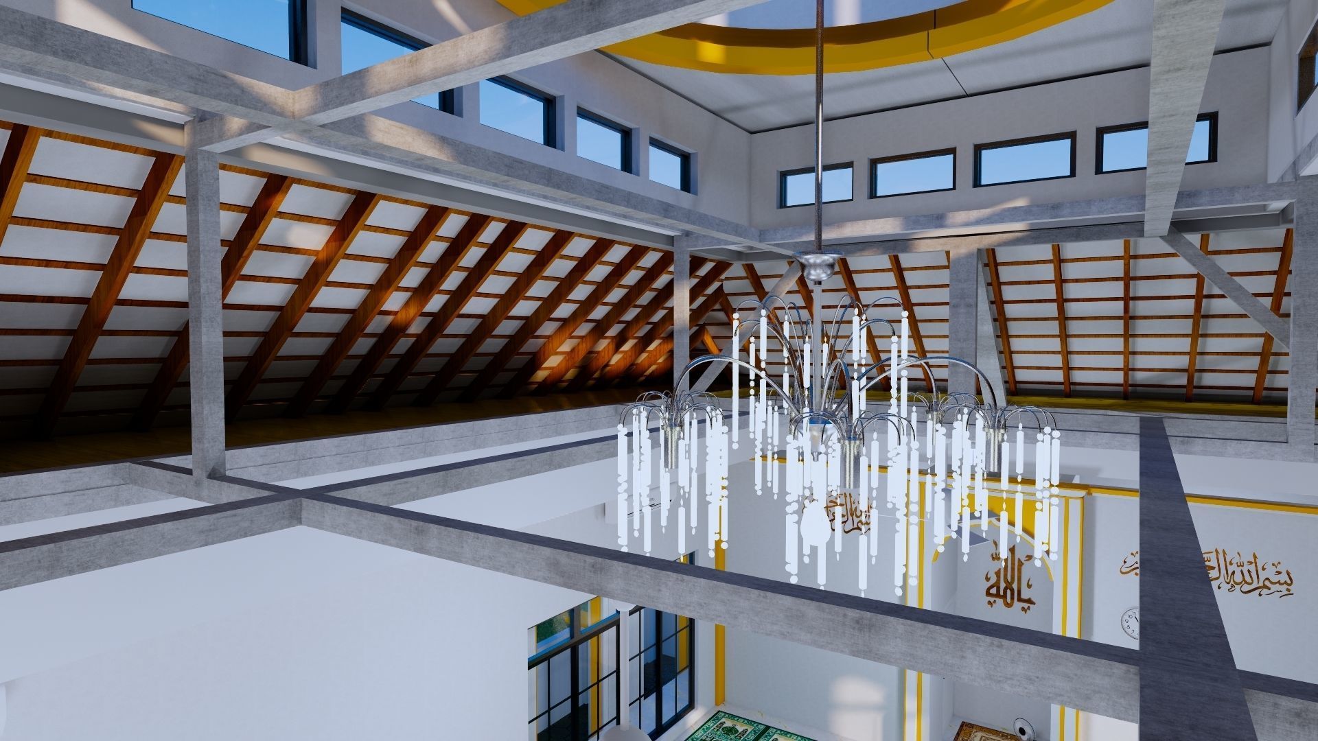 Luxury Islamic Mosque Prayer Room 3D model | CGTrader