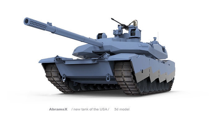 AbramsX new tank of the USA 3D model rigged | CGTrader