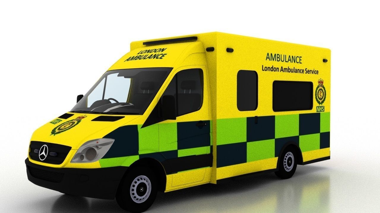 Mercedes Benz Sprinter Truck England Ambulance UK 3D model | CGTrader