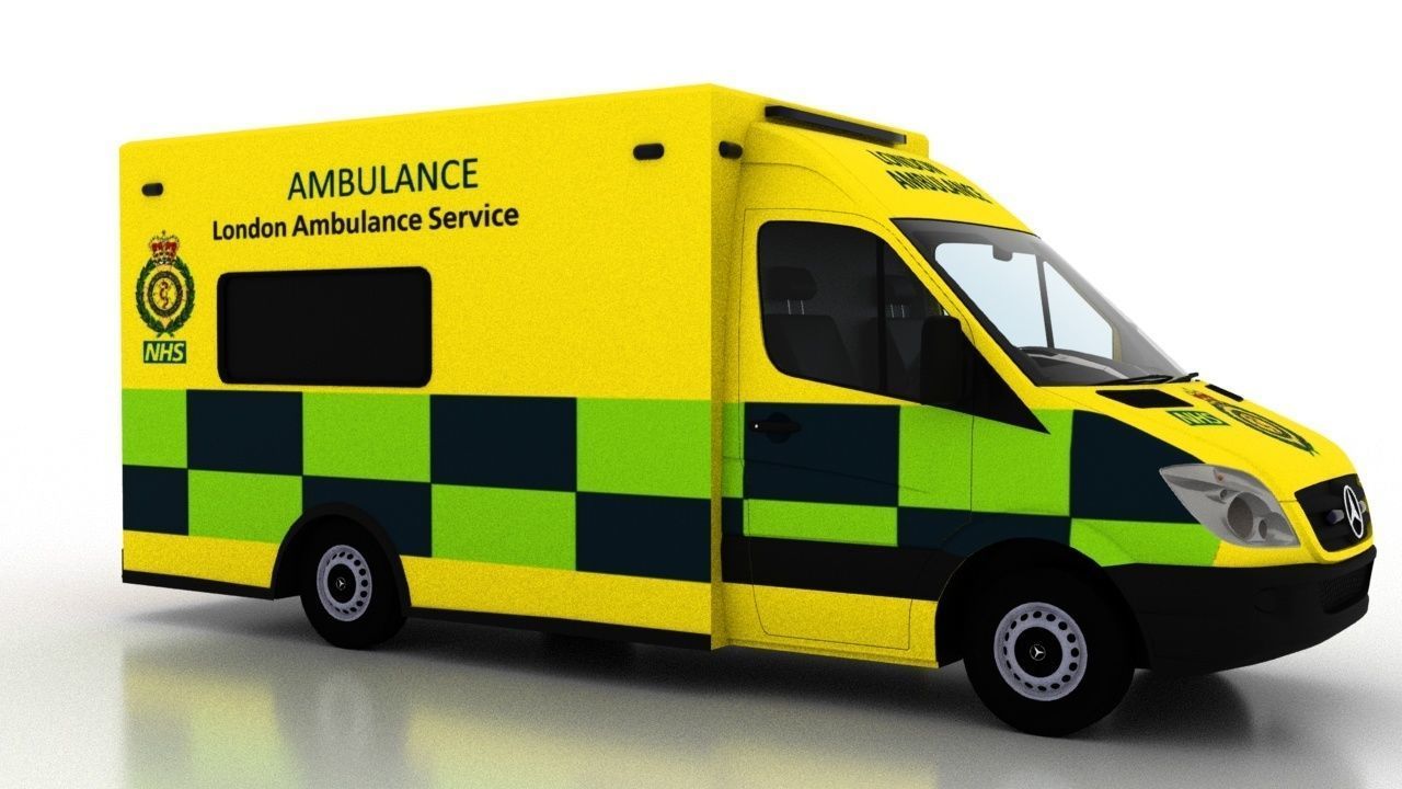 Mercedes Benz Sprinter Truck England Ambulance UK 3D model | CGTrader