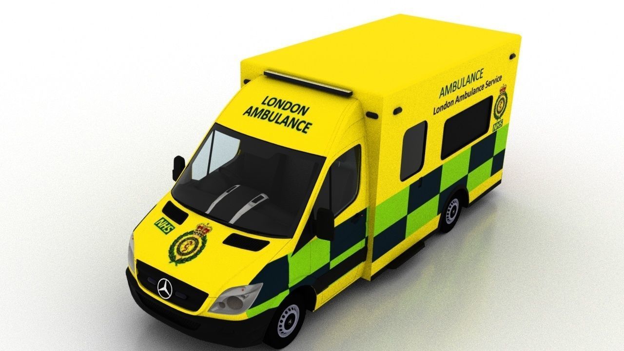 Mercedes Benz Sprinter Truck England Ambulance UK 3D model | CGTrader