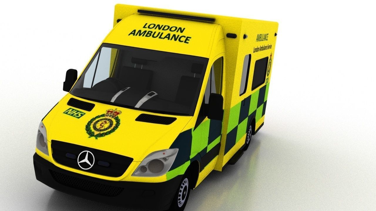 Mercedes Benz Sprinter Truck England Ambulance UK 3D model | CGTrader