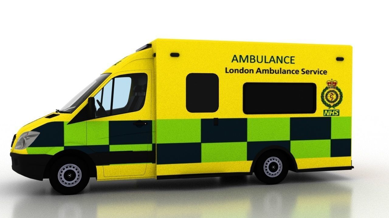 Mercedes Benz Sprinter Truck England Ambulance UK 3D model | CGTrader