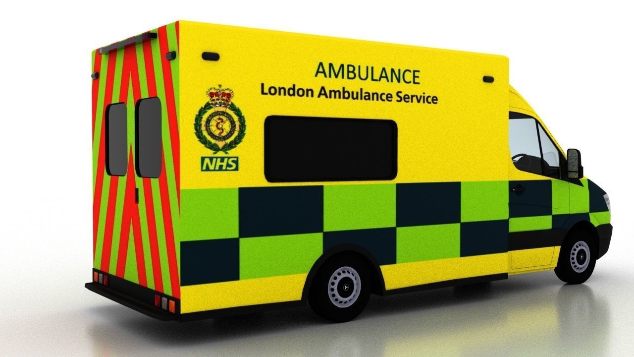 Mercedes Benz Sprinter Truck England Ambulance UK 3D model | CGTrader