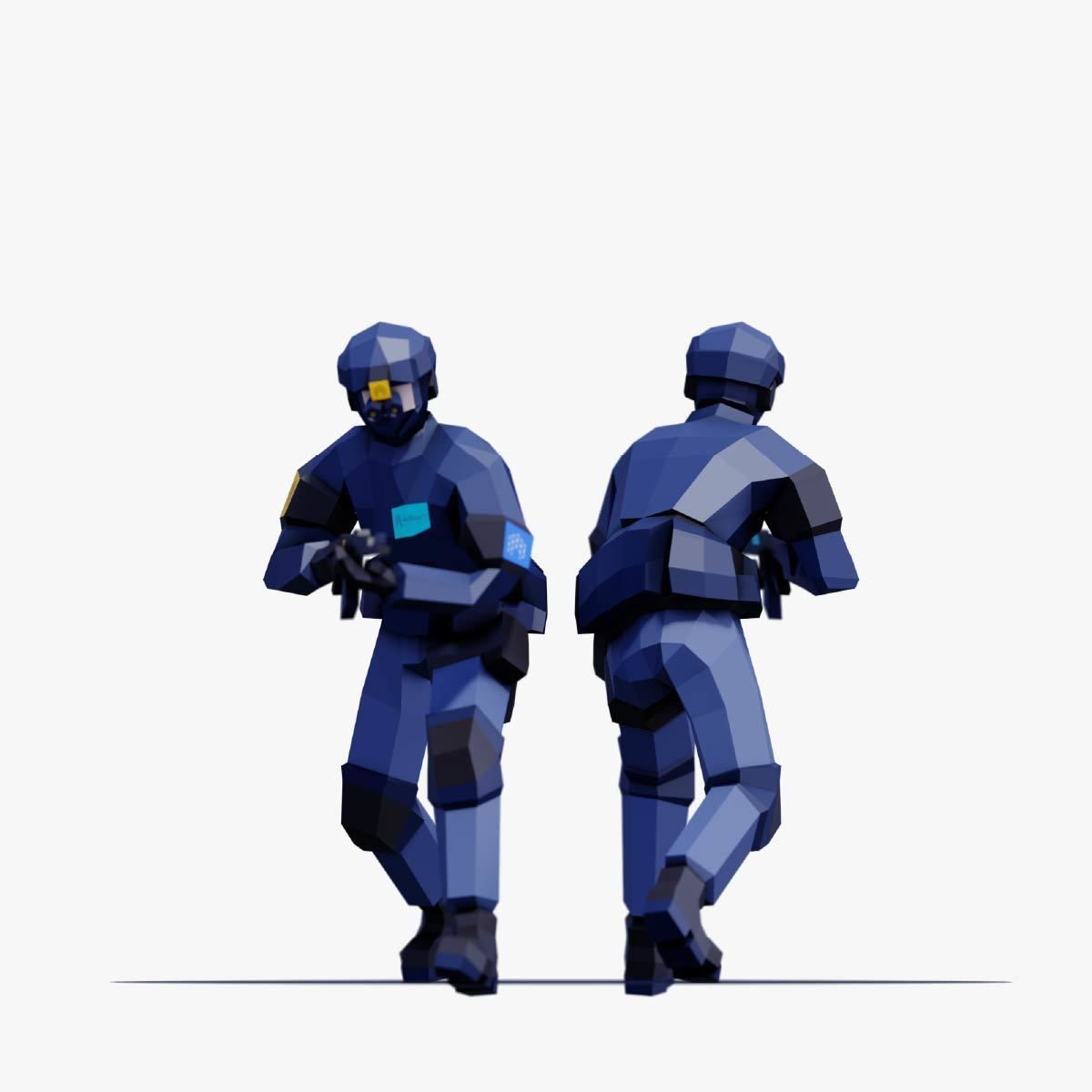 3D model Special Forces Soldiers - Animated and Rigged VR / AR / low ...