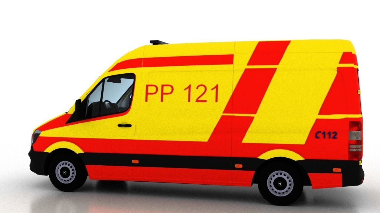 Mercedes Benz Sprinter L2H2 2015 Finland Ambulance 3D model | CGTrader