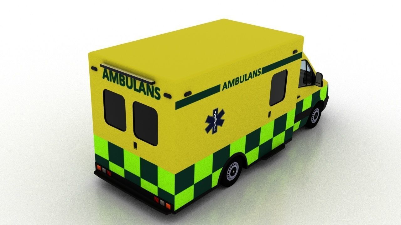 Mercedes Benz Sprinter 2015 Truck Sweden Ambulance 3D model | CGTrader