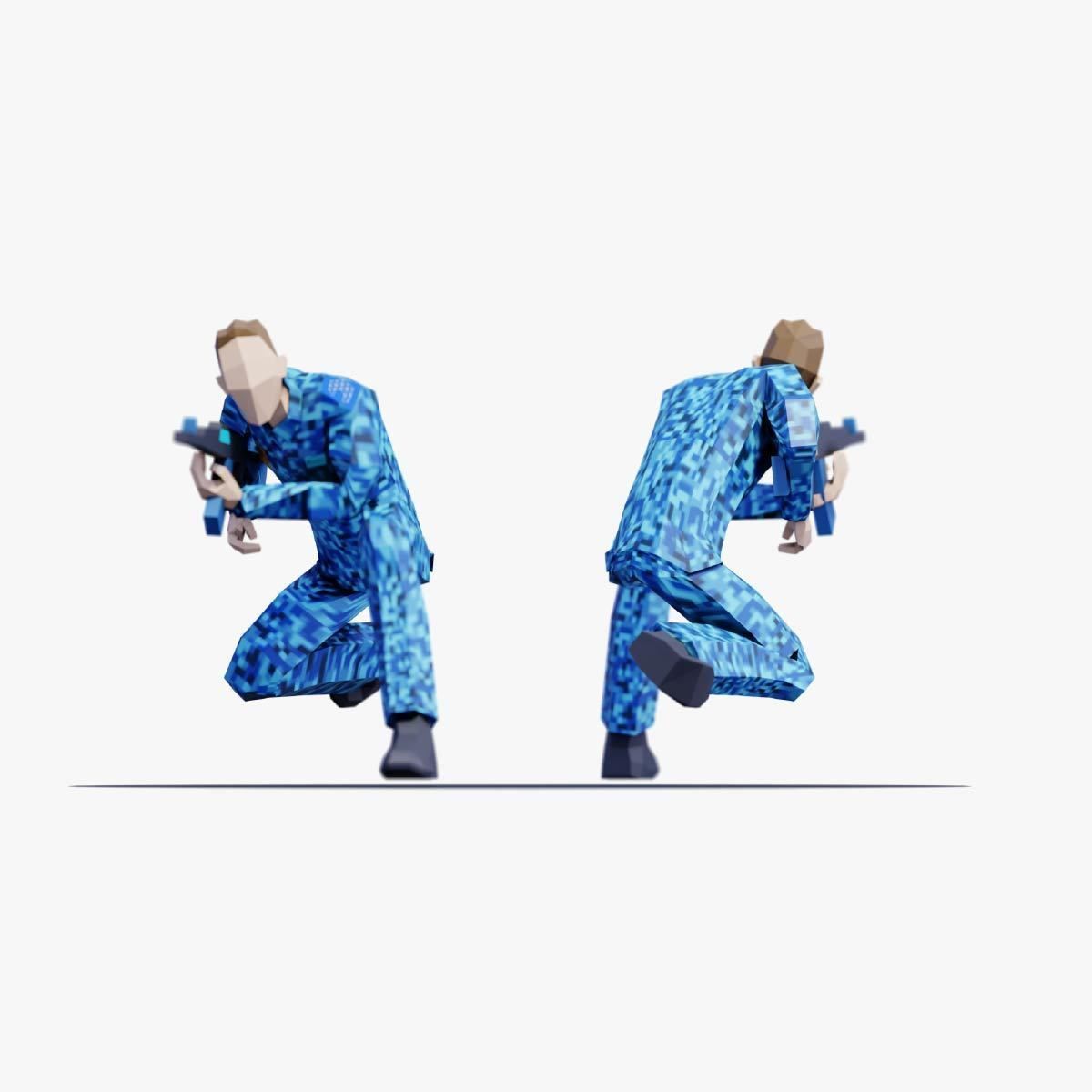 3D model Ground Forces Army Soldiers - Animated and Rigged VR / AR ...