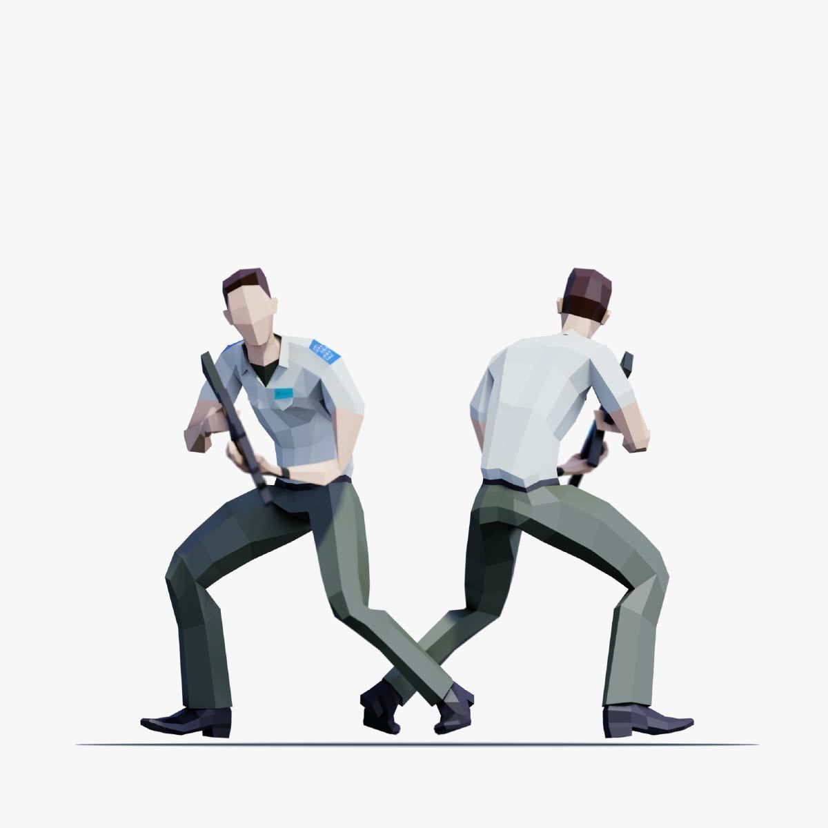 3D model Air Force Soldiers - Animated and Rigged VR / AR / low-poly ...