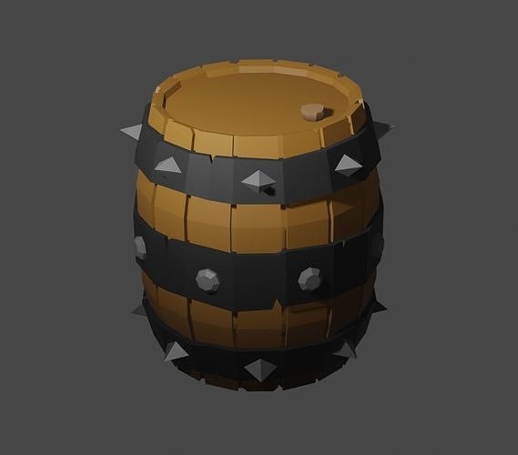 Barrel in Blender free VR / AR / low-poly 3D model | CGTrader