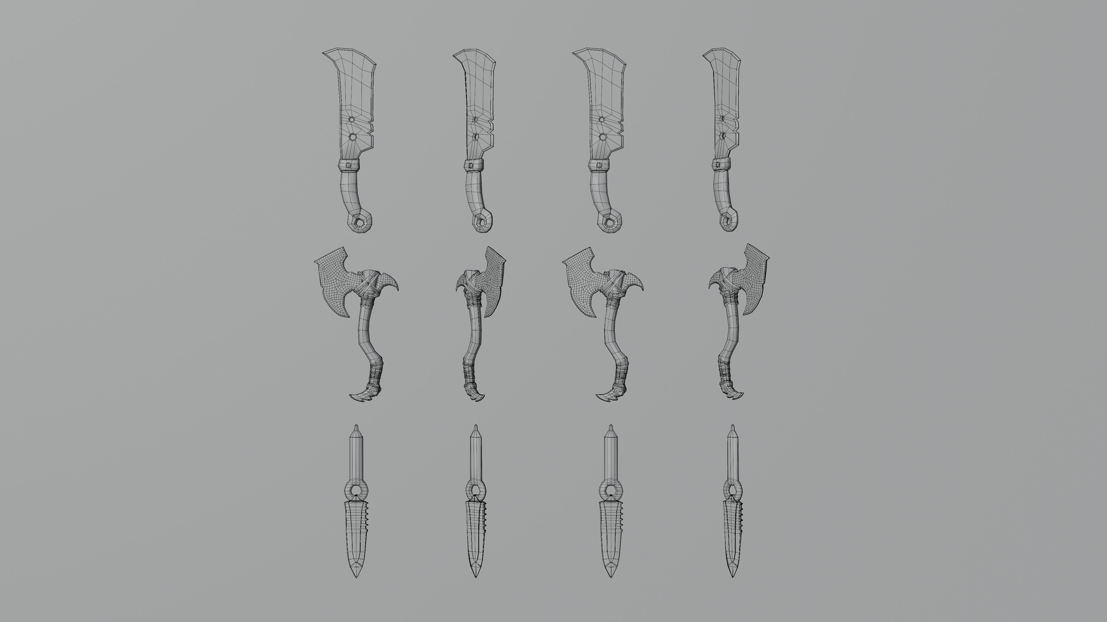 melee colection Free Model free VR / AR / low-poly 3D model | CGTrader