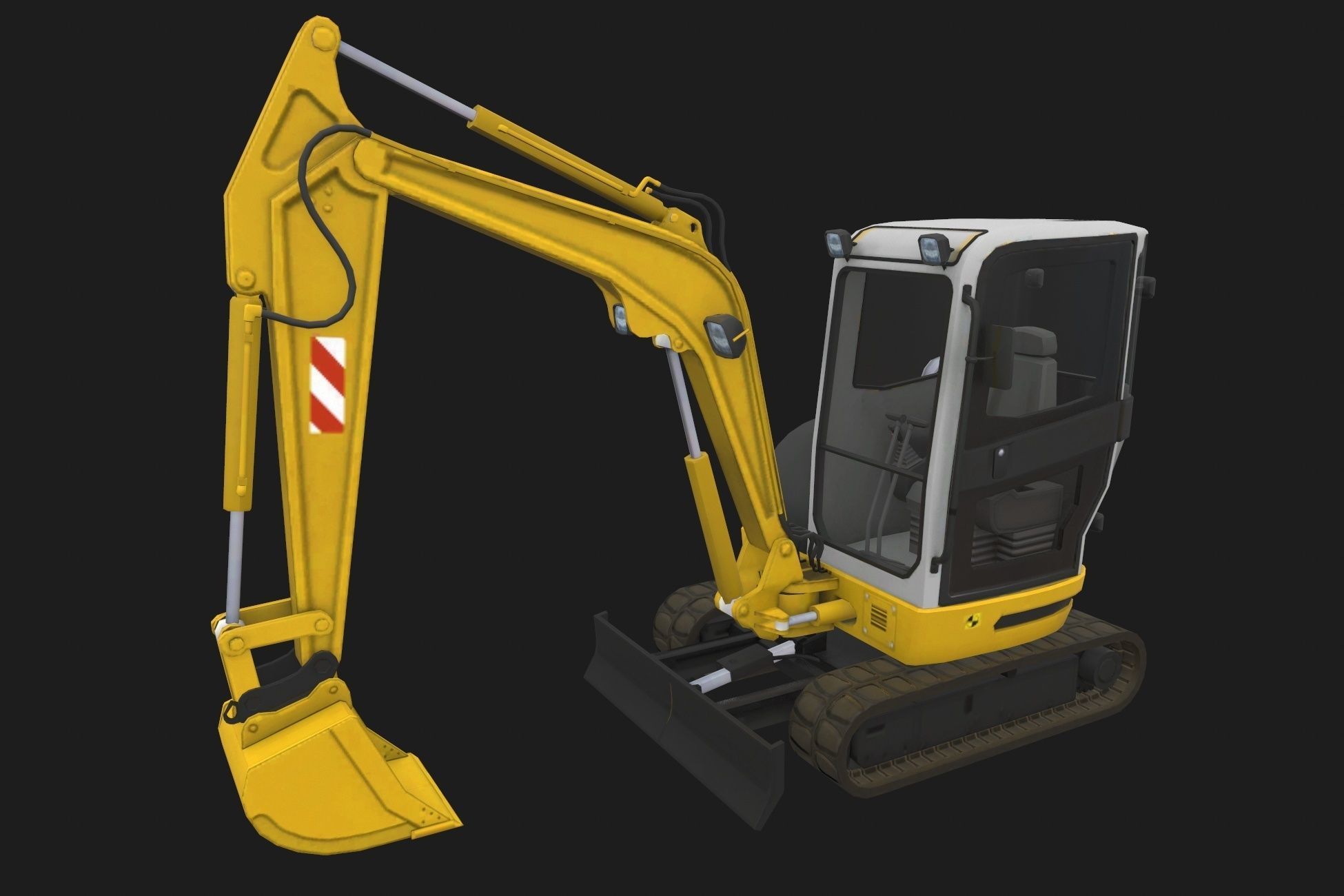 3D model Mini Excavator VR / AR / low-poly | CGTrader