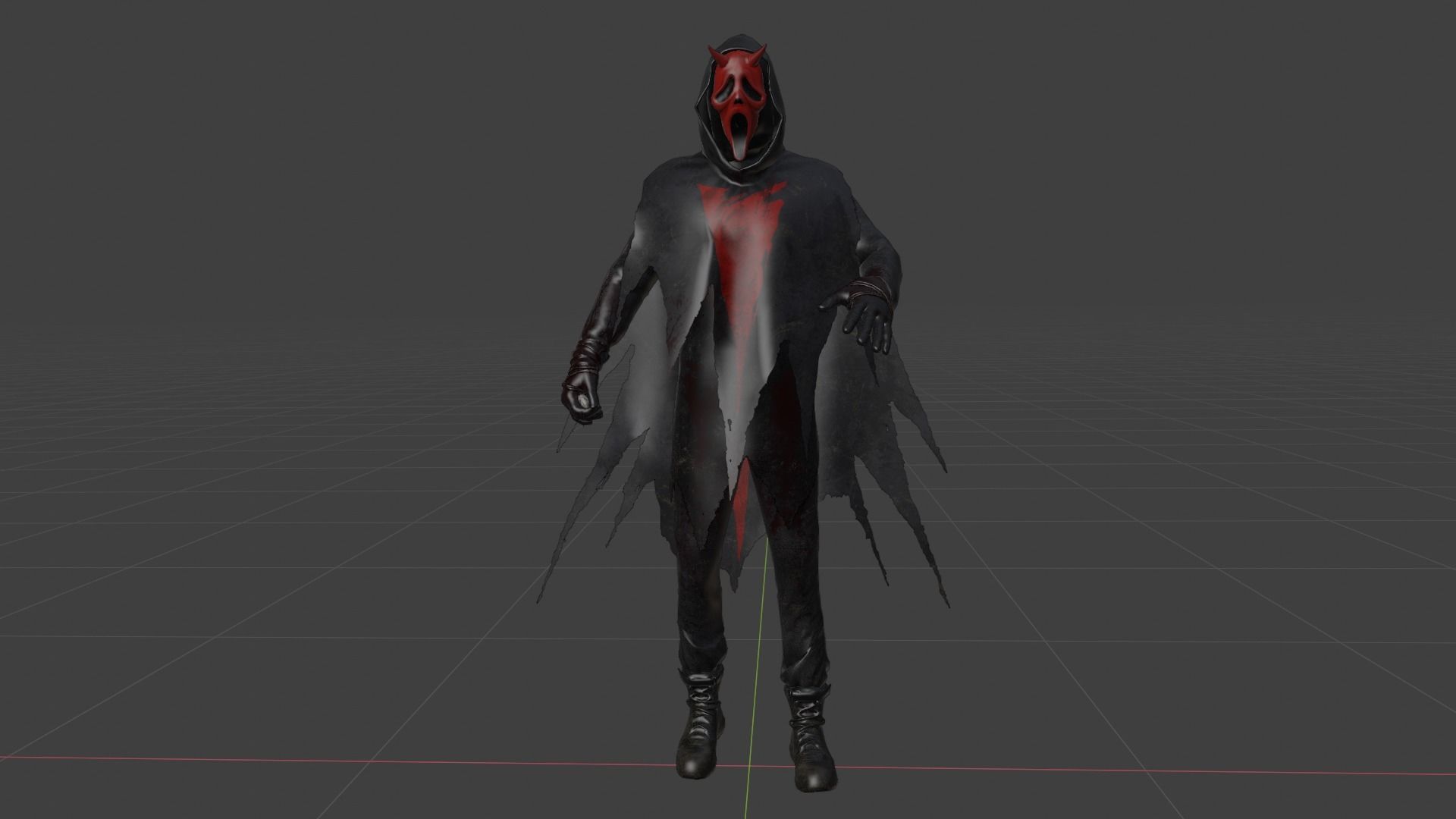 Ghost Faces Raining Blood Outfit Rigged 3D model rigged | CGTrader