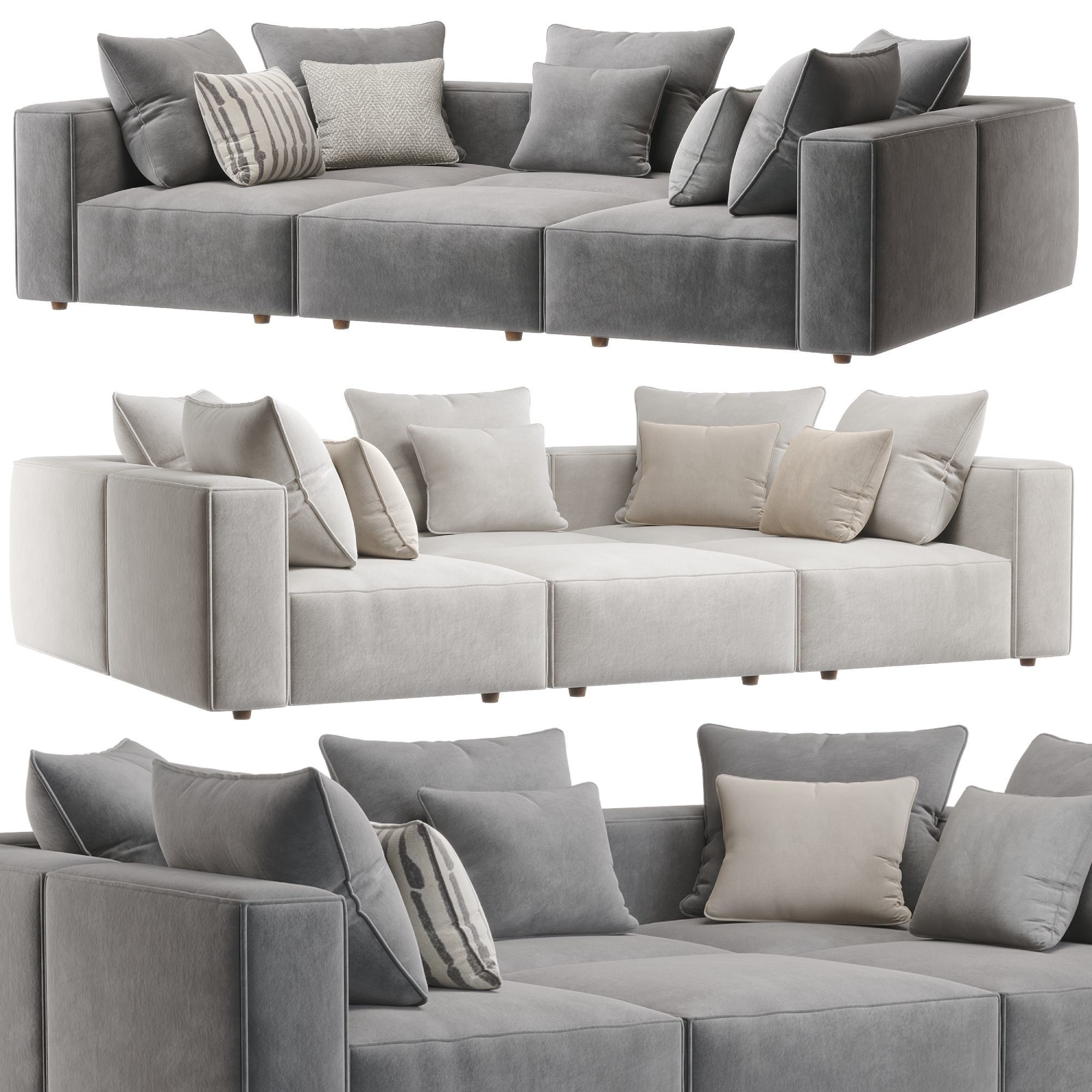 Coburn Six Piece Pit Sectional 3D model | CGTrader