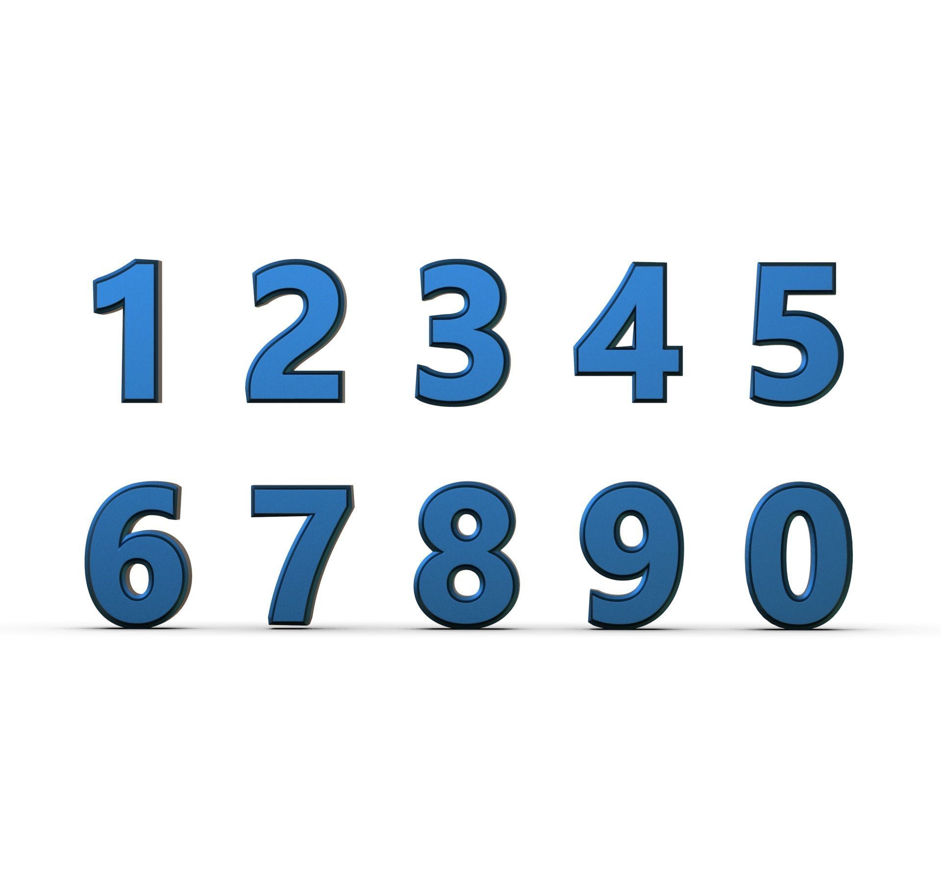 3D Printable Numbers 3D model 3D printable | CGTrader