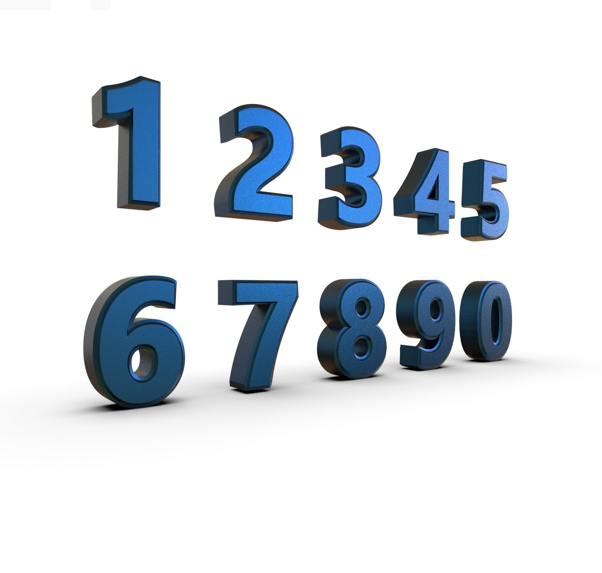 3D Printable Numbers 3D model 3D printable | CGTrader
