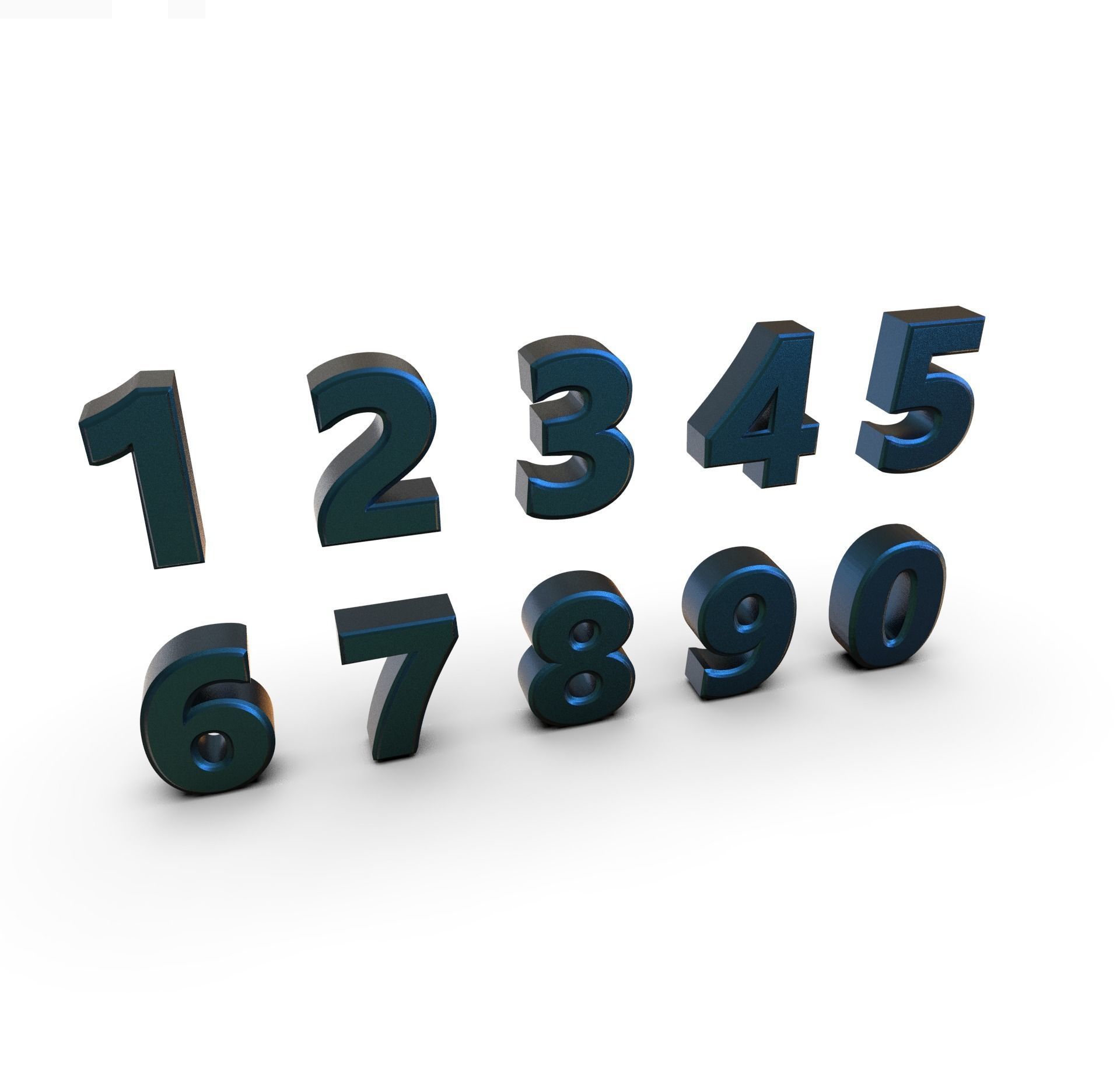 3D Printable Numbers 3D model 3D printable | CGTrader