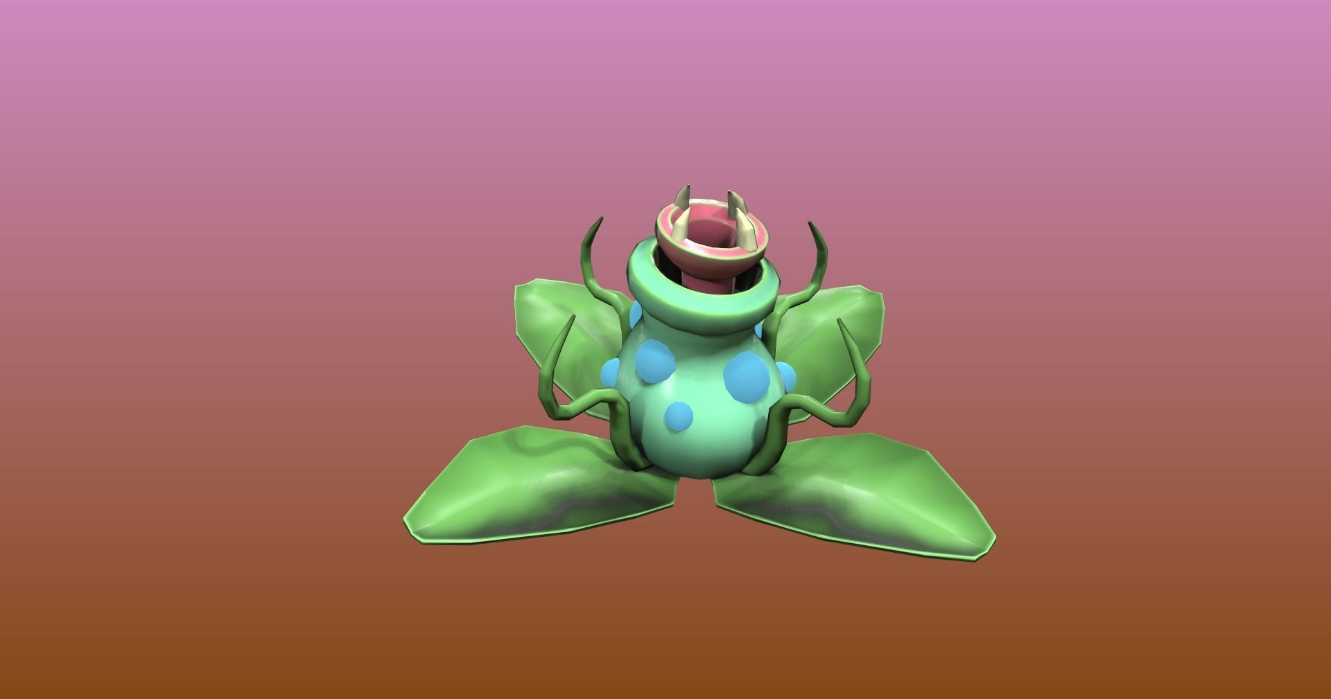 3D model Cartoon style animated Alien plants 3D game assets VR / AR ...