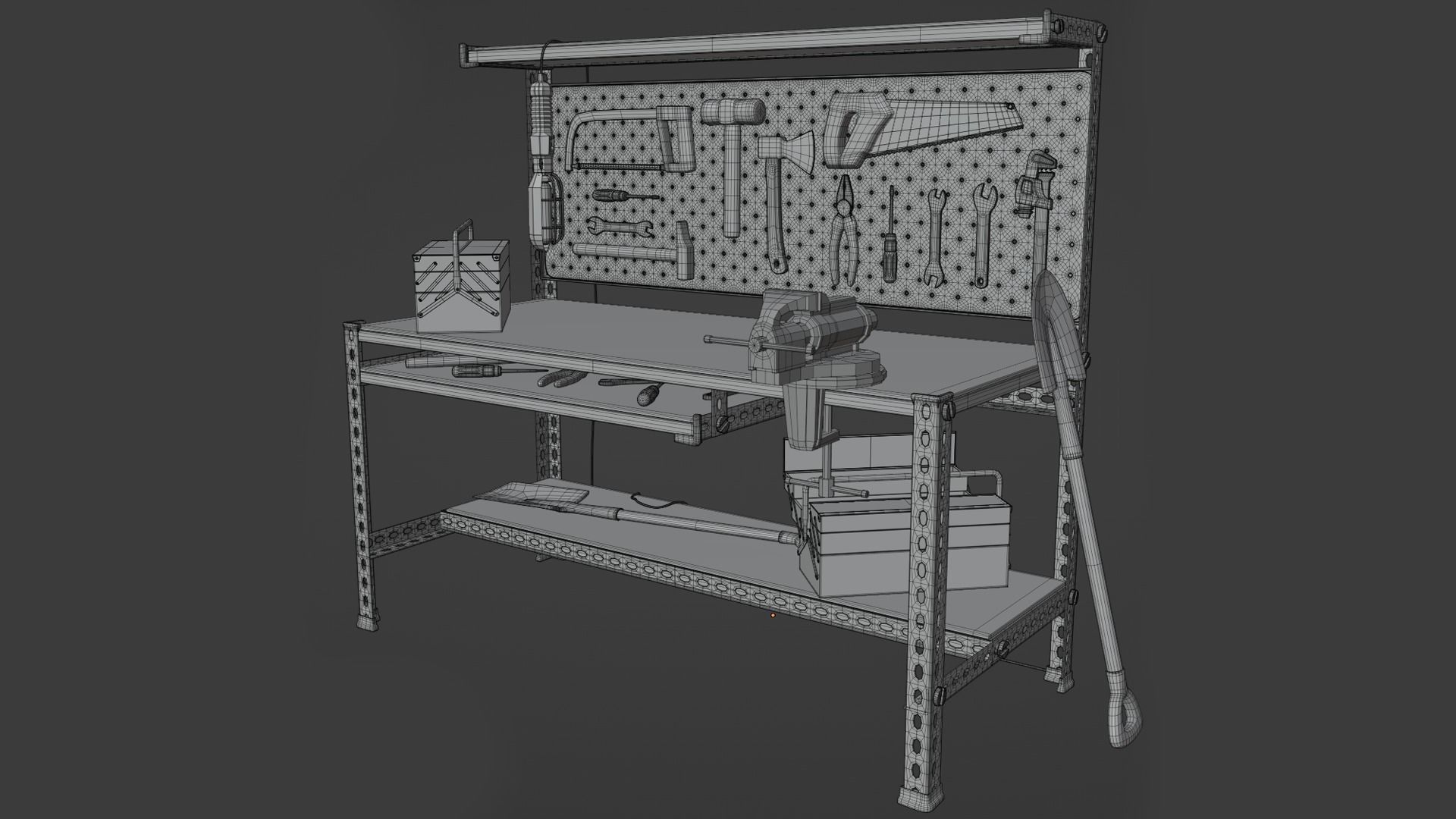 Workbench with tools 3D model | CGTrader
