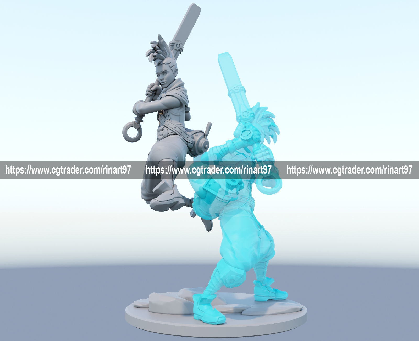 ekko 3D print model from League of Legends 3D model 3D printable | CGTrader