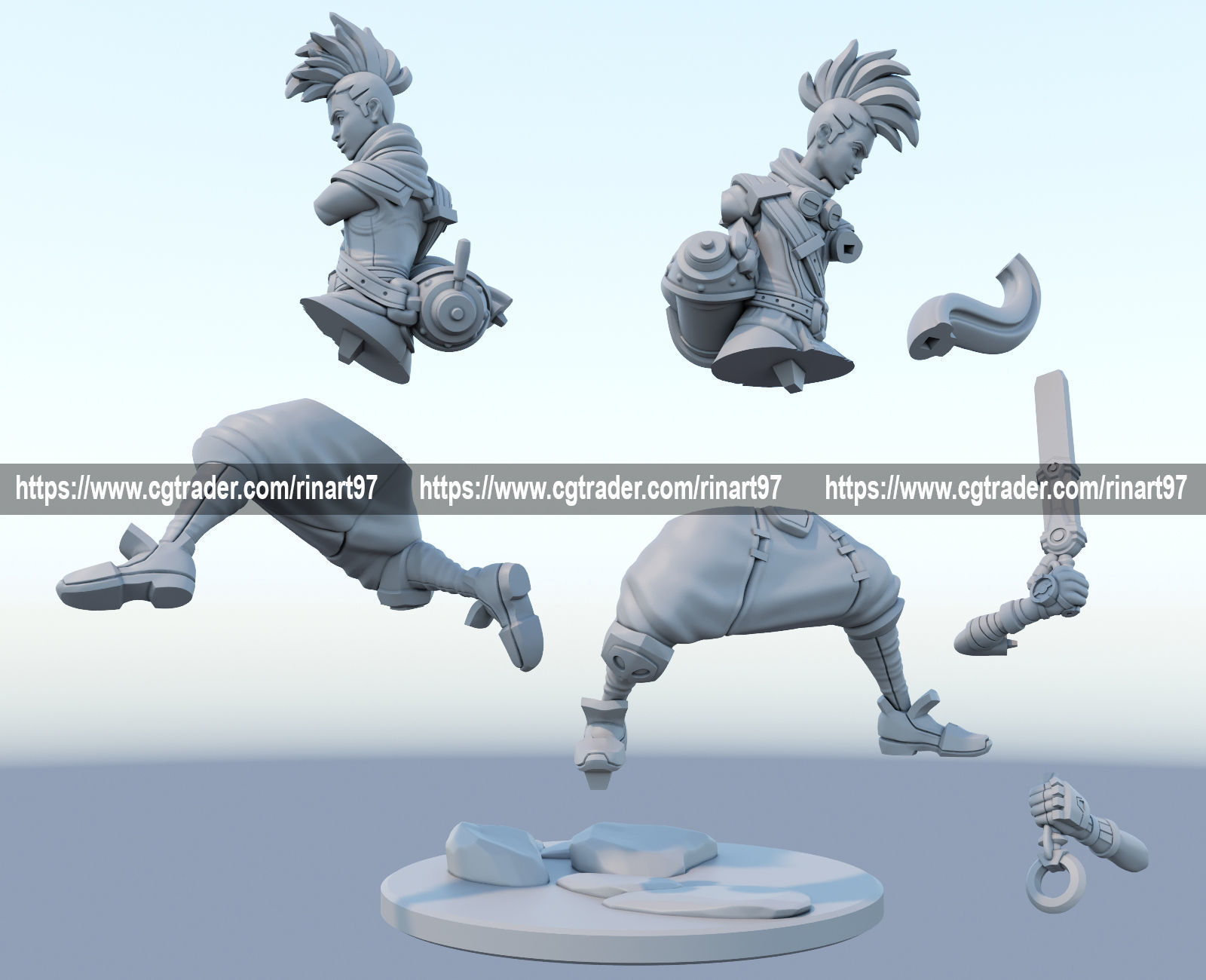 ekko 3D print model from League of Legends 3D model 3D printable | CGTrader