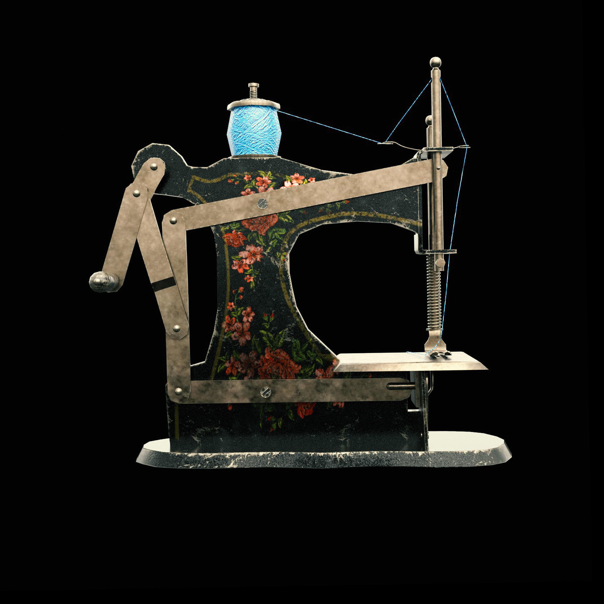 3D model Sewing machine PBR texture VR / AR / low-poly | CGTrader