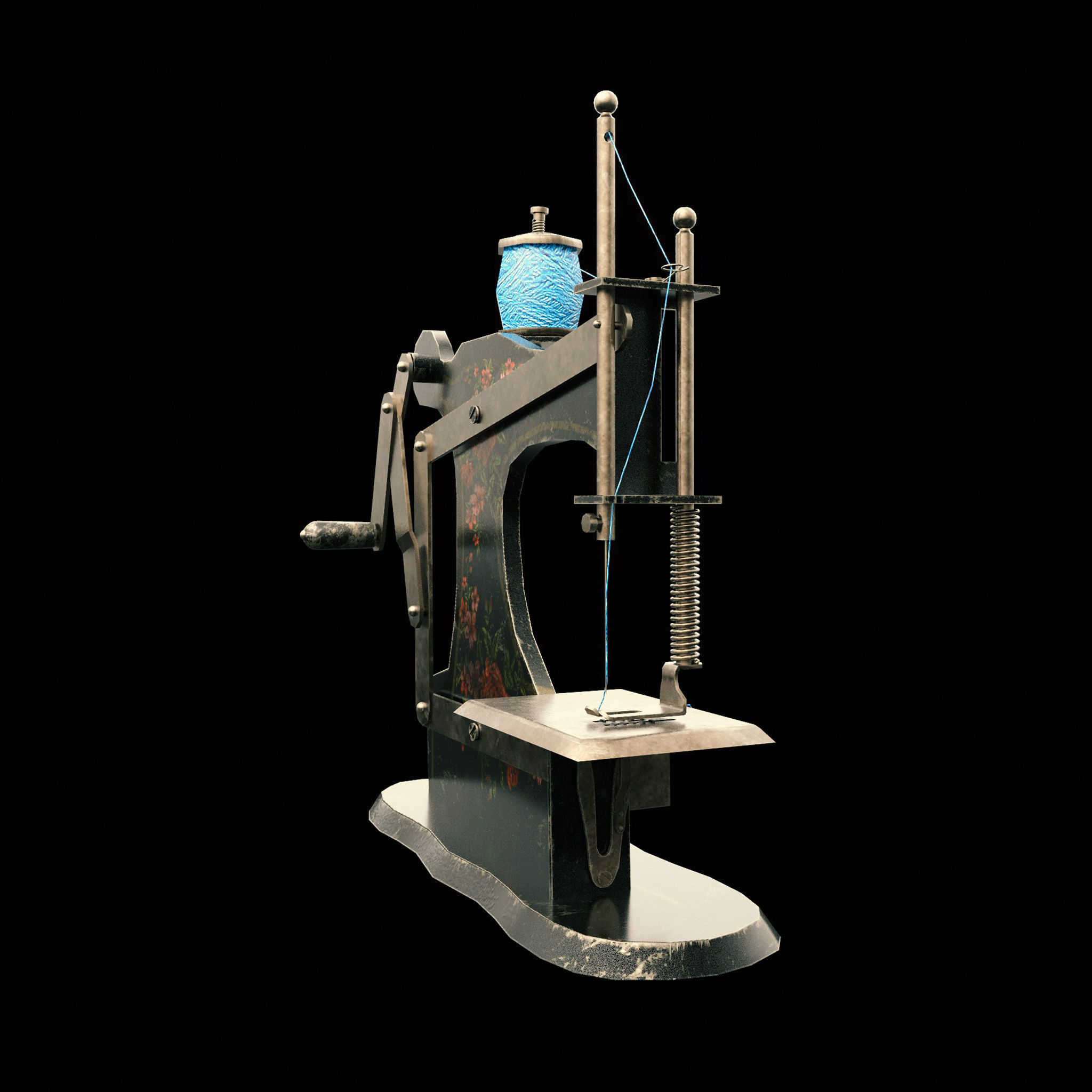 3D model Sewing machine PBR texture VR / AR / low-poly | CGTrader