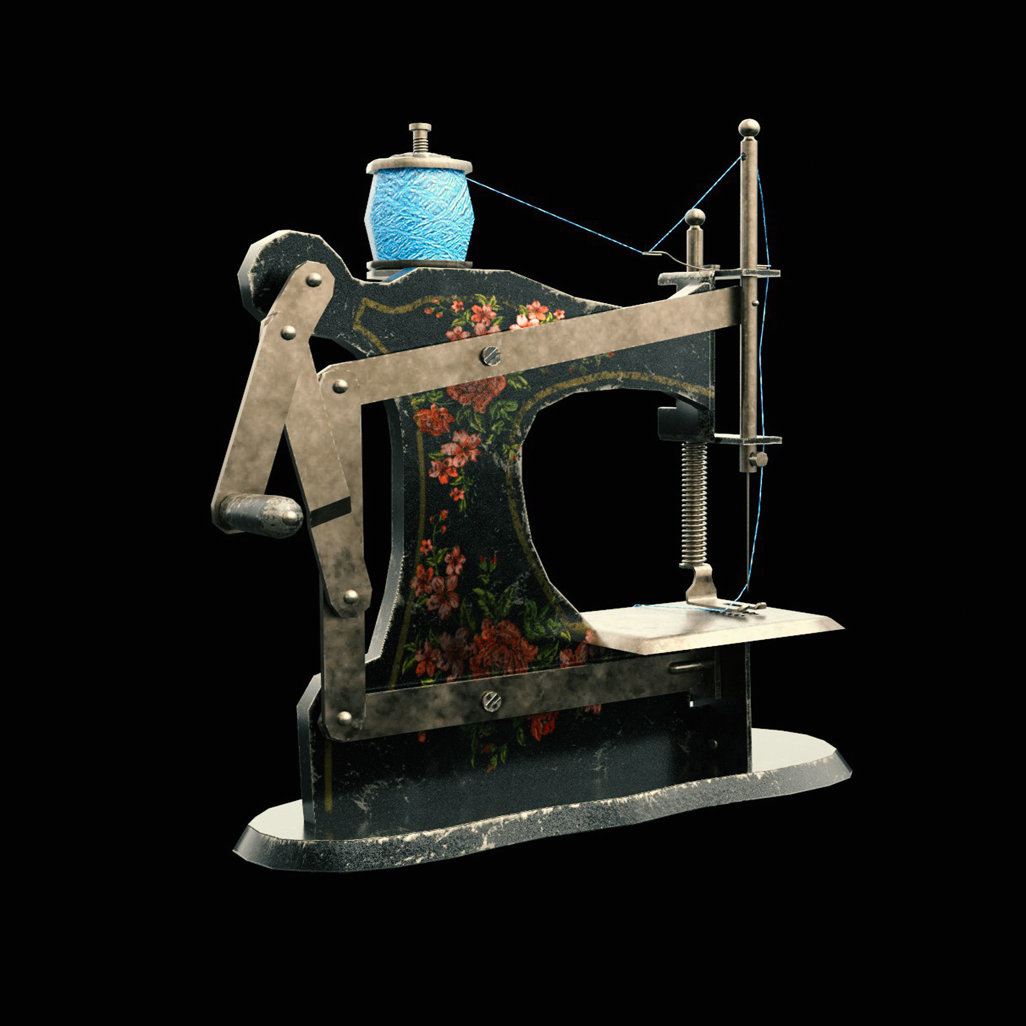 3D model Sewing machine PBR texture VR / AR / low-poly | CGTrader
