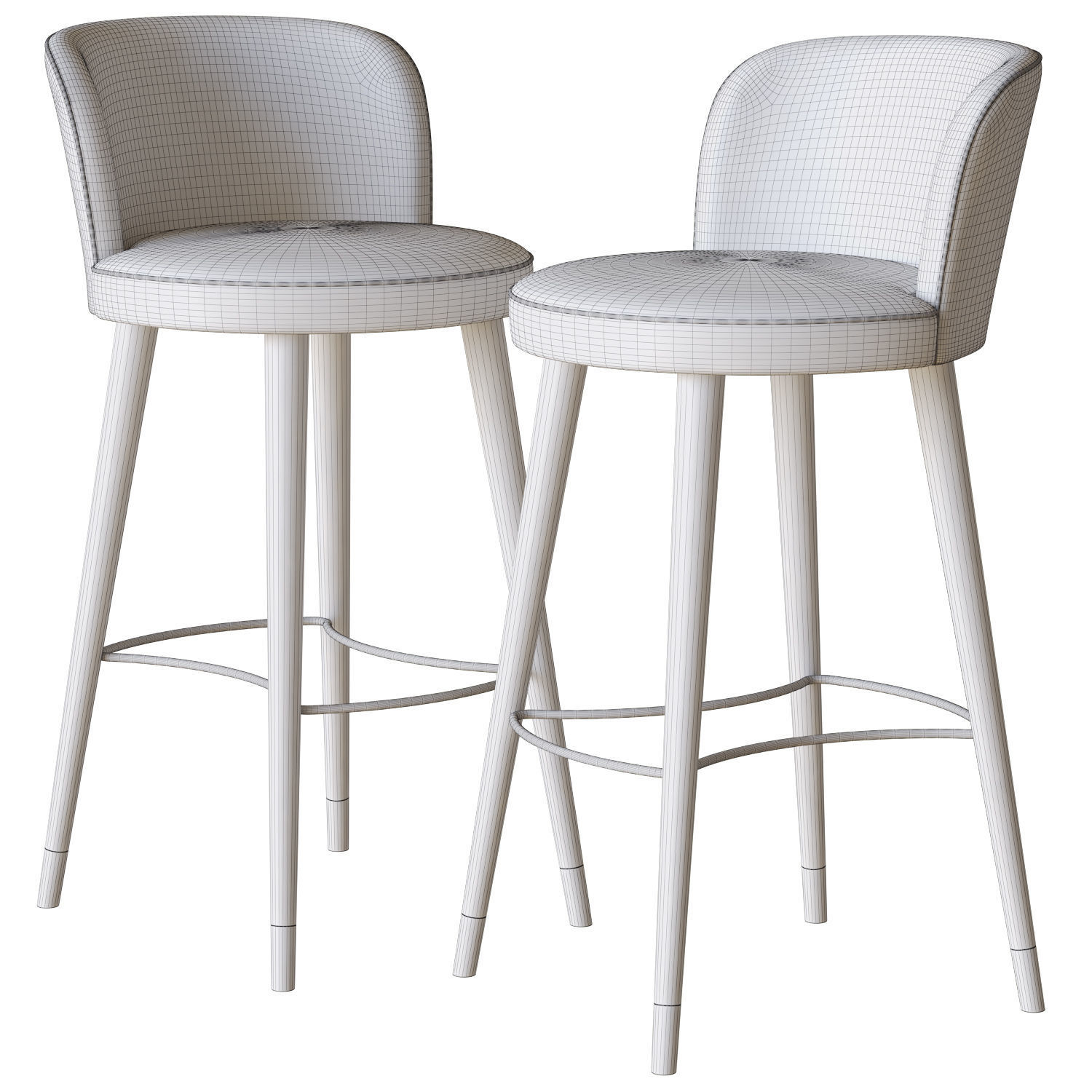 candy wooden bar stool by tirolo 3D model | CGTrader