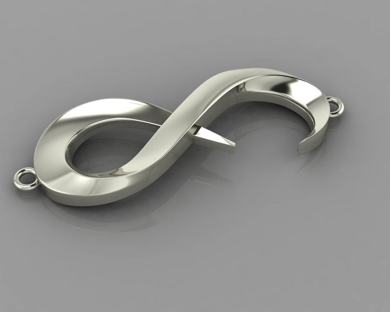 Gold infinity sign 3D model 3D printable | CGTrader