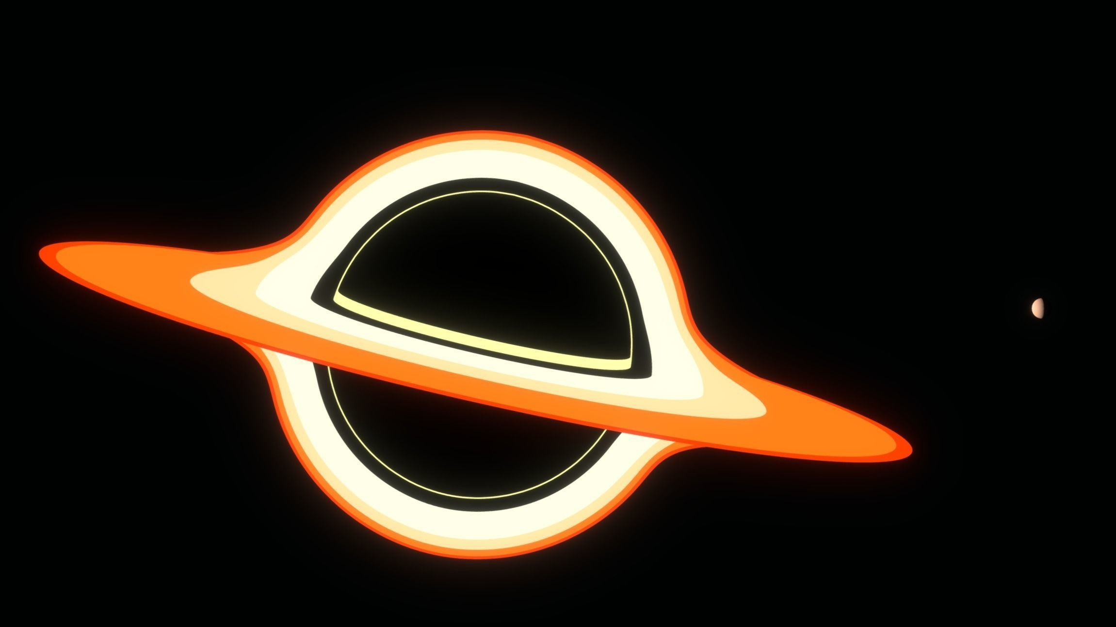 Black Hole Gargantua 3D model | CGTrader