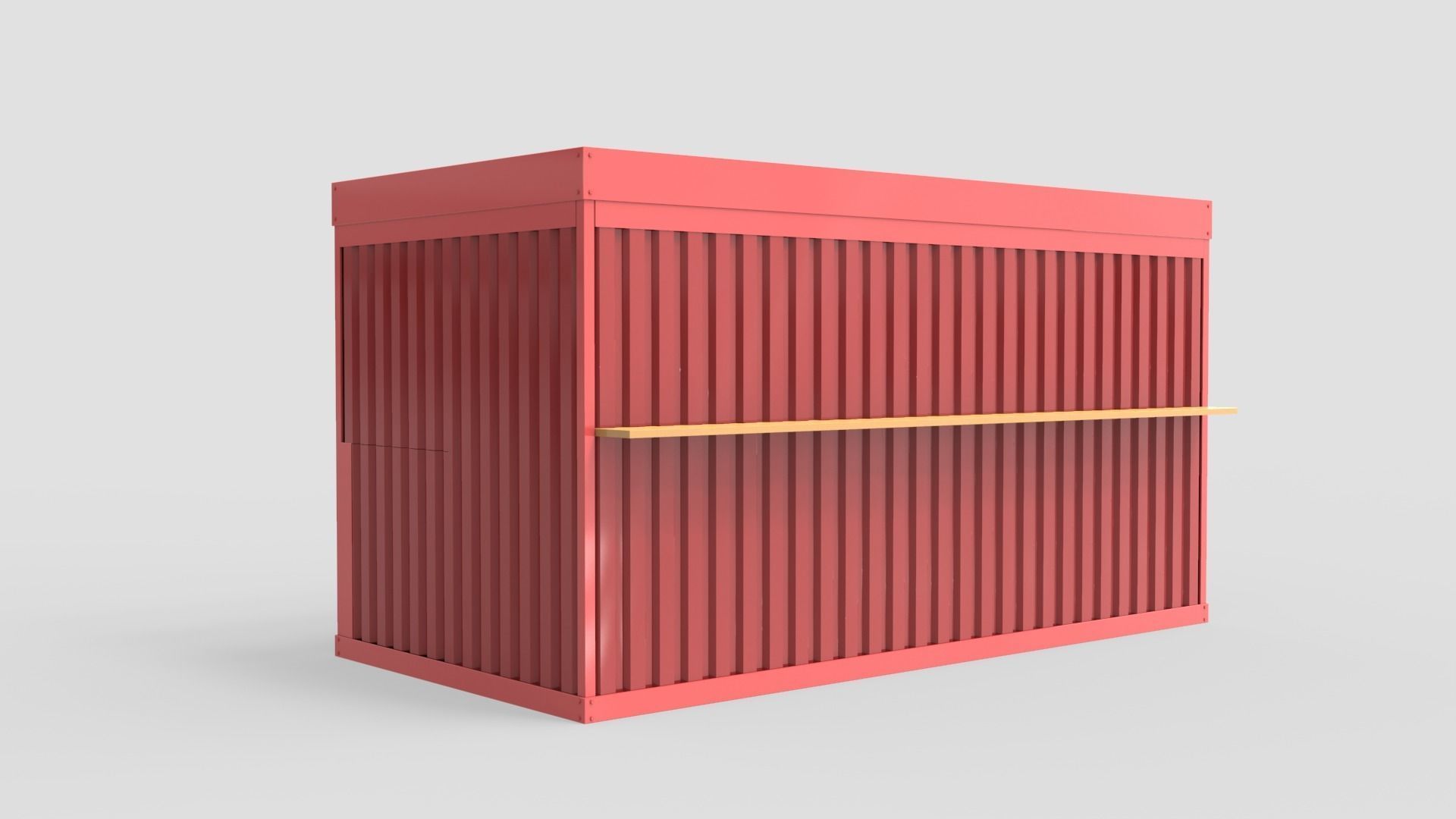 Large Container Kiosk 3D model | CGTrader