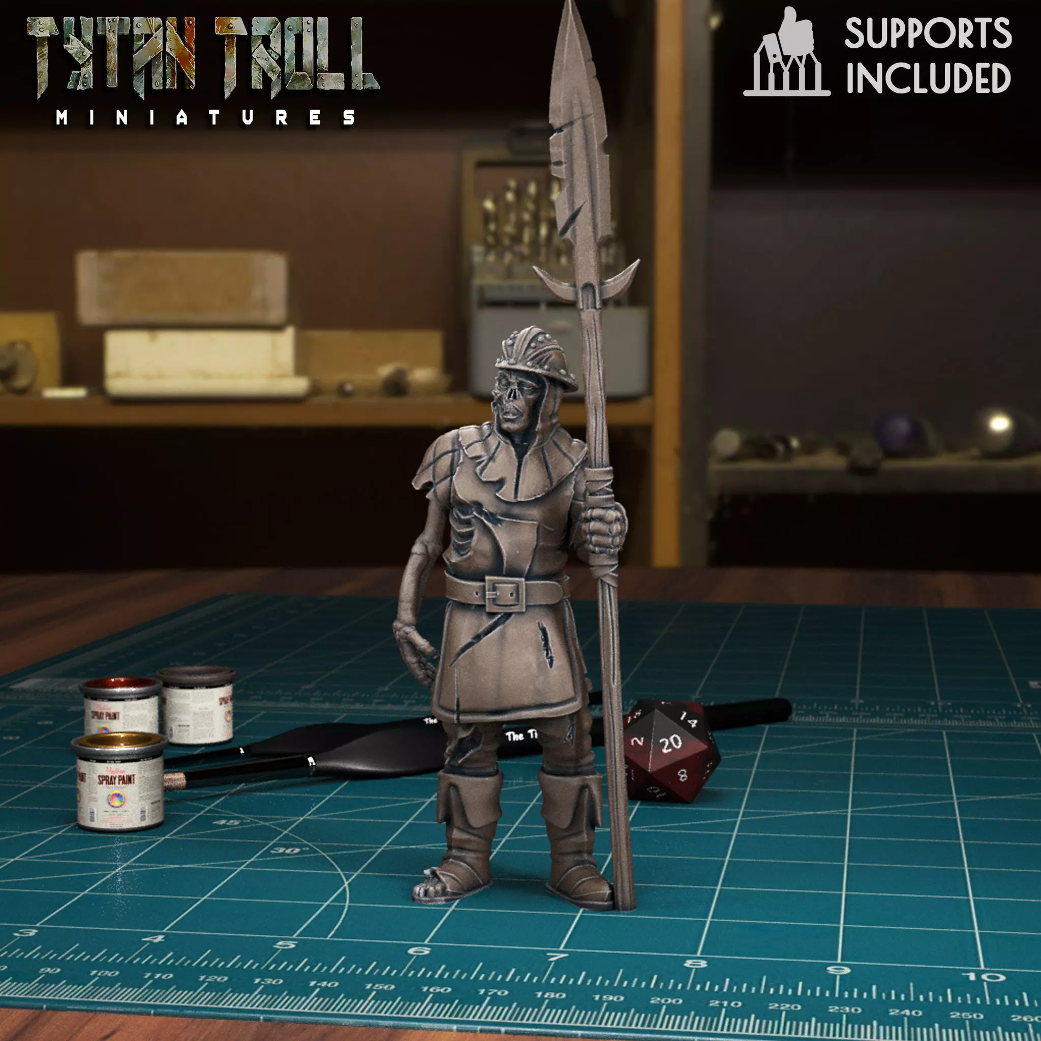 Zombie Guard 01 - Pre-Supported 3D model 3D printable | CGTrader
