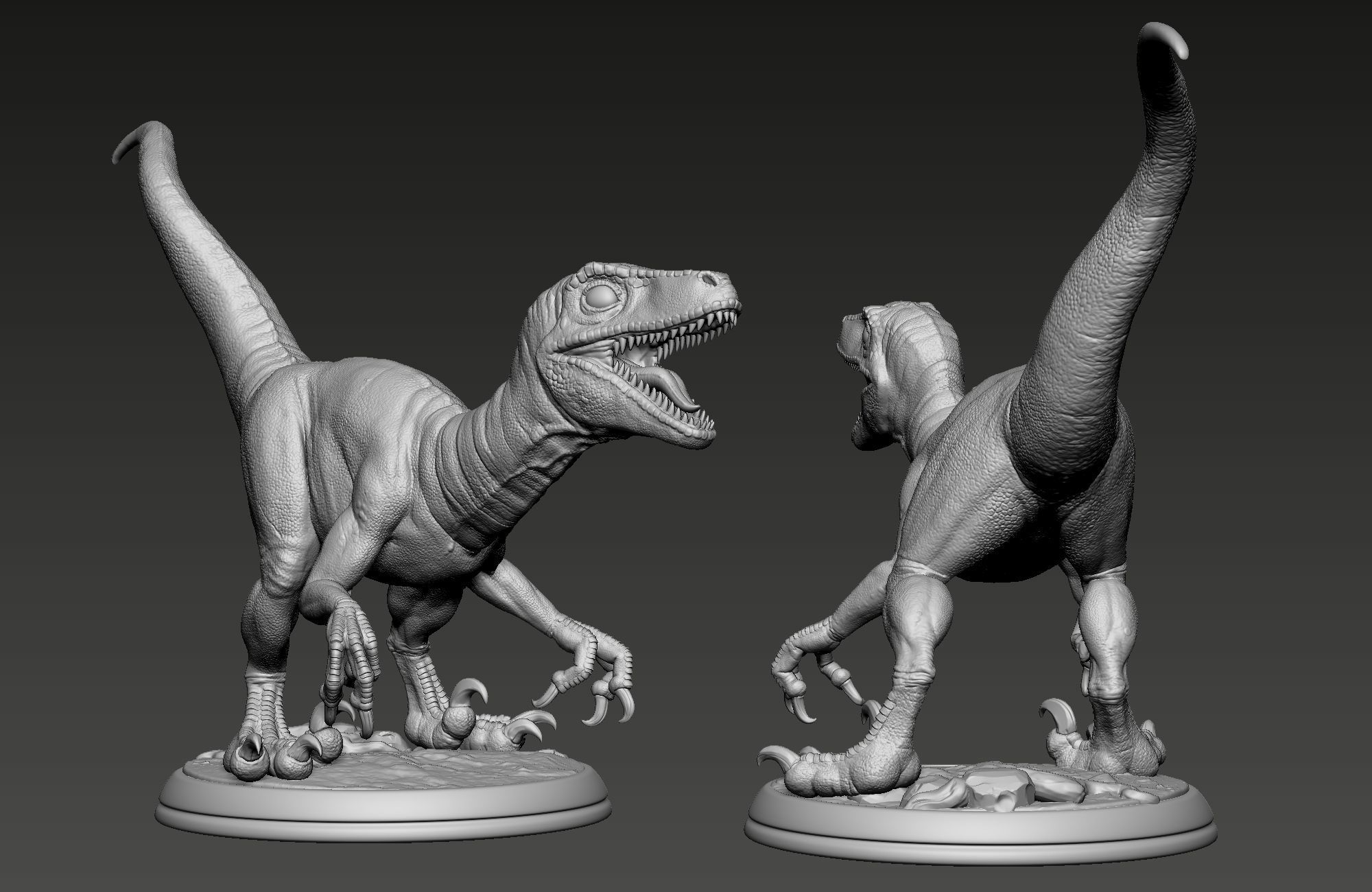 Raptor Dinosaur 3D model 3D printable | CGTrader