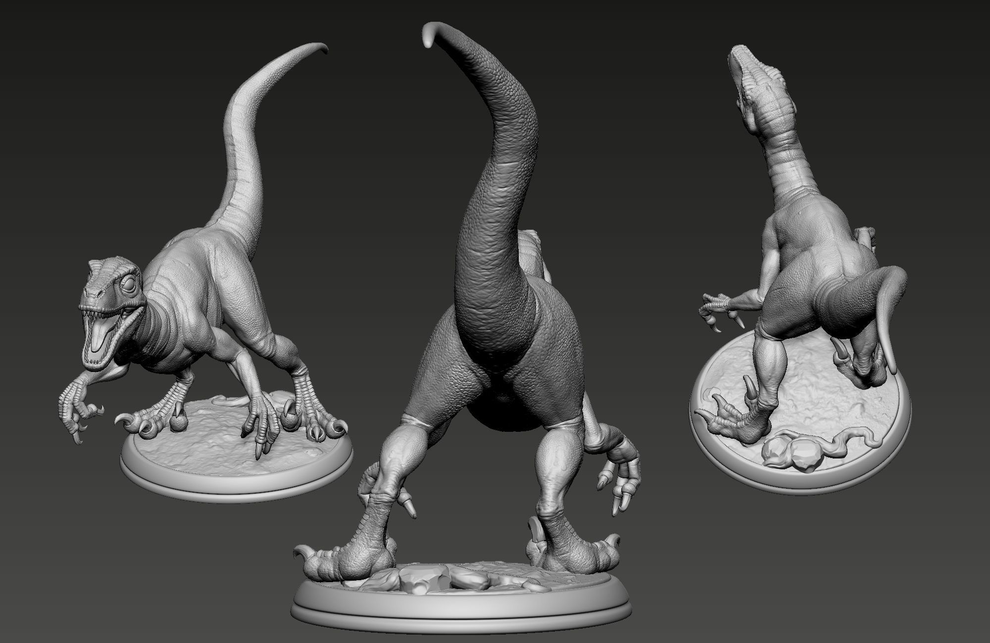 Raptor Dinosaur 3D model 3D printable | CGTrader