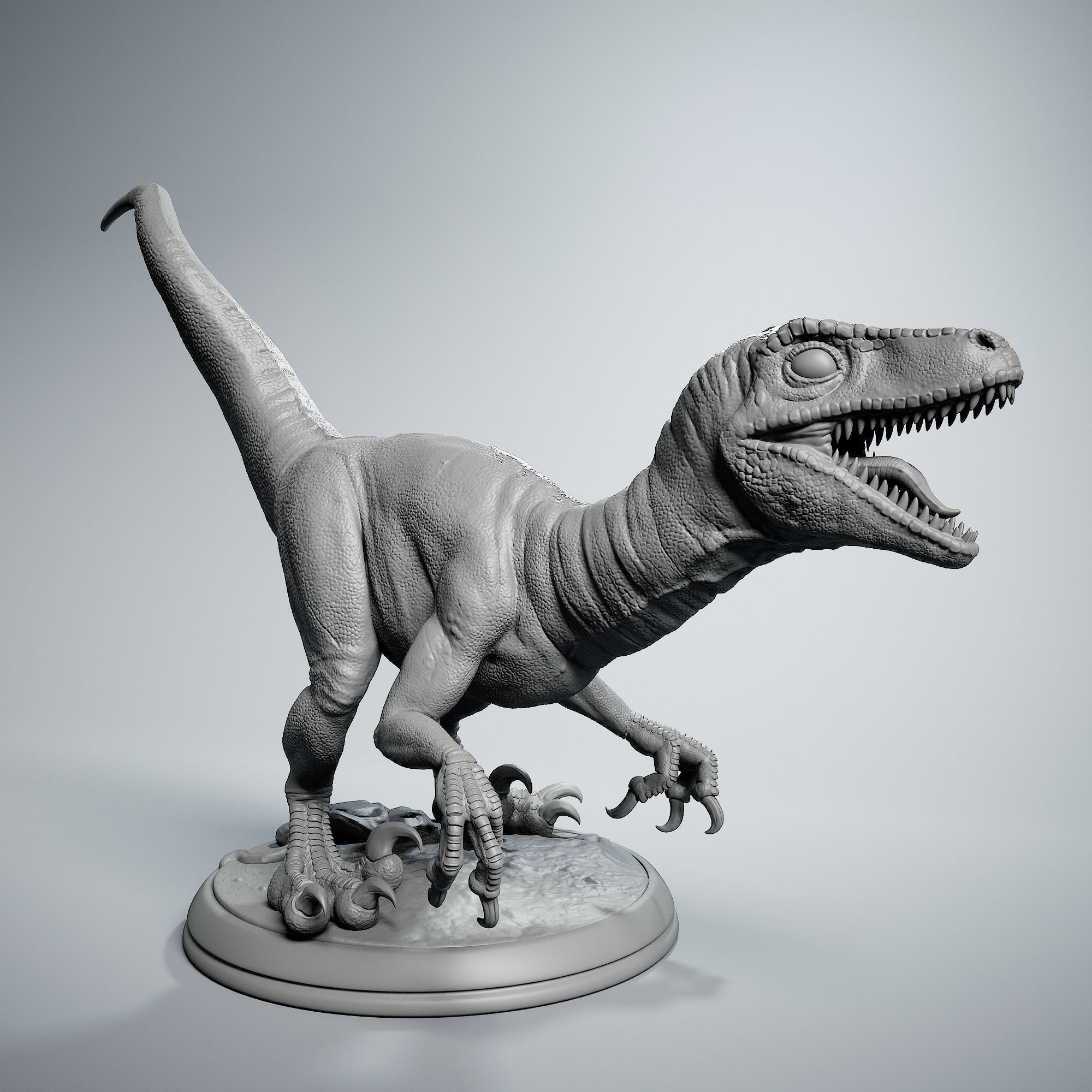 Raptor Dinosaur 3D model 3D printable | CGTrader