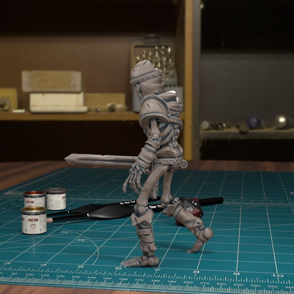 Skeleton Warrior 01 - Pre-Supported 3D model 3D printable | CGTrader