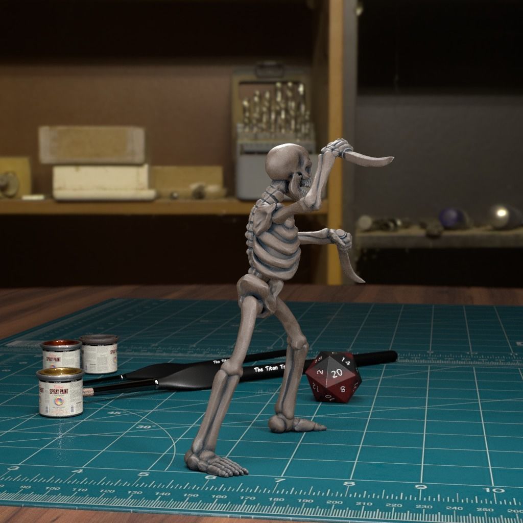 Skeleton 03 - Pre-Supported 3D model 3D printable | CGTrader