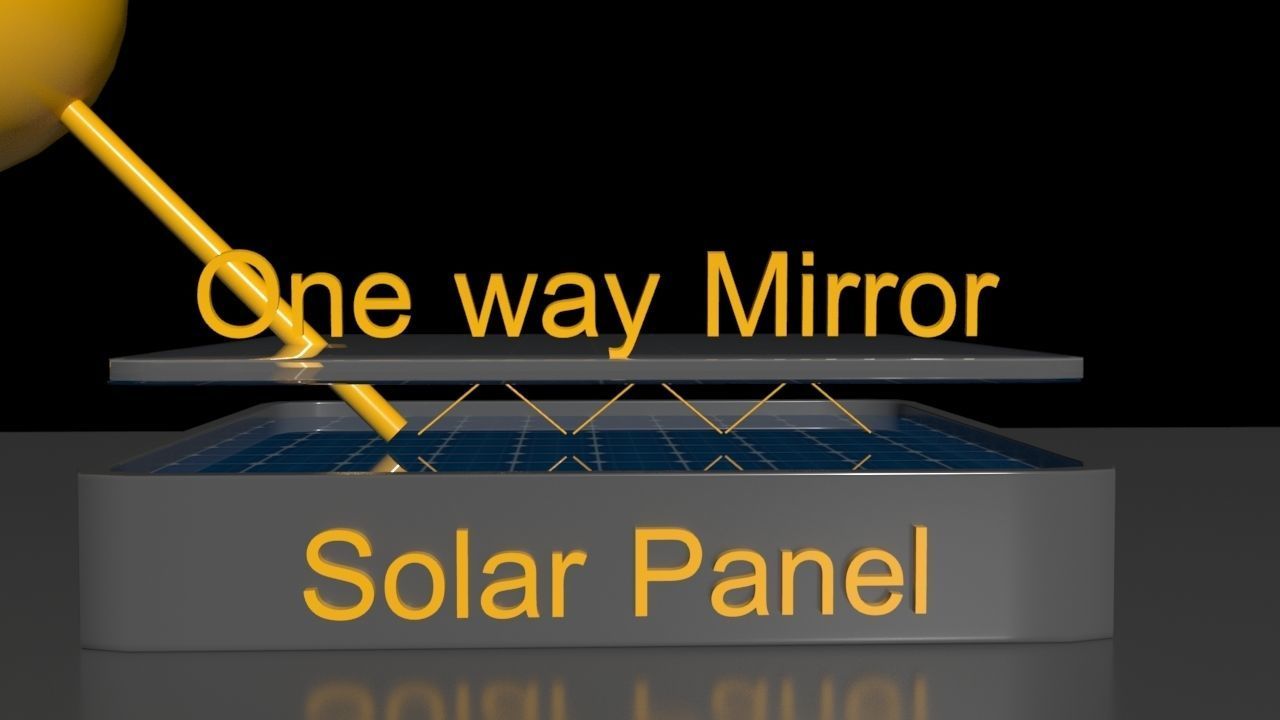 Solar Panel - One way Mirror - Concept 3D model | CGTrader