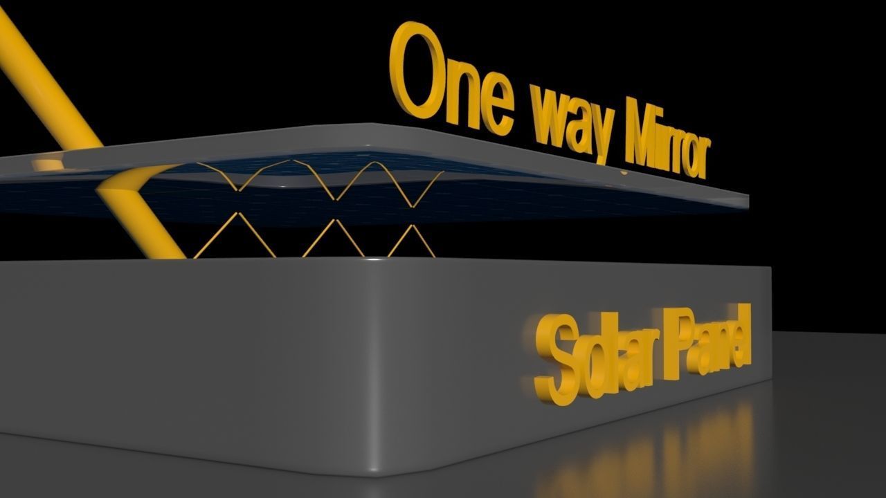 Solar Panel - One way Mirror - Concept 3D model | CGTrader