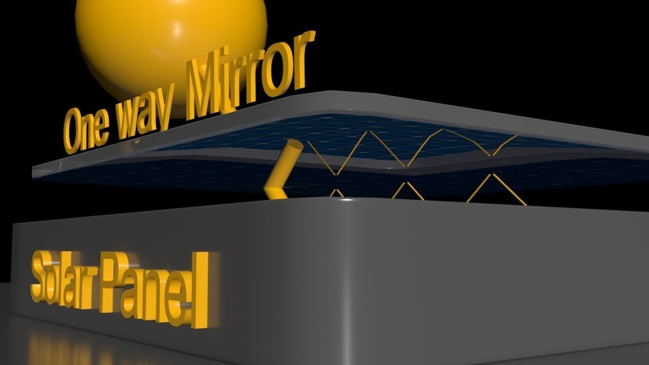 Solar Panel - One way Mirror - Concept 3D model | CGTrader