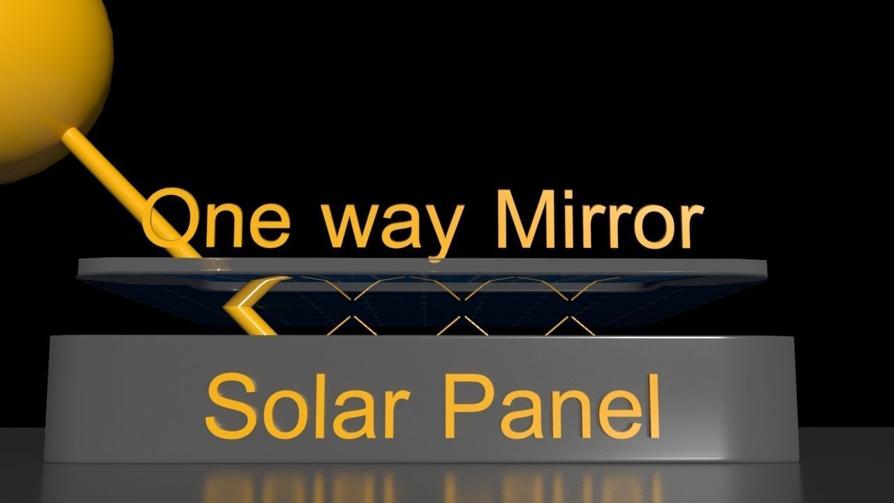 Solar Panel - One way Mirror - Concept 3D model | CGTrader