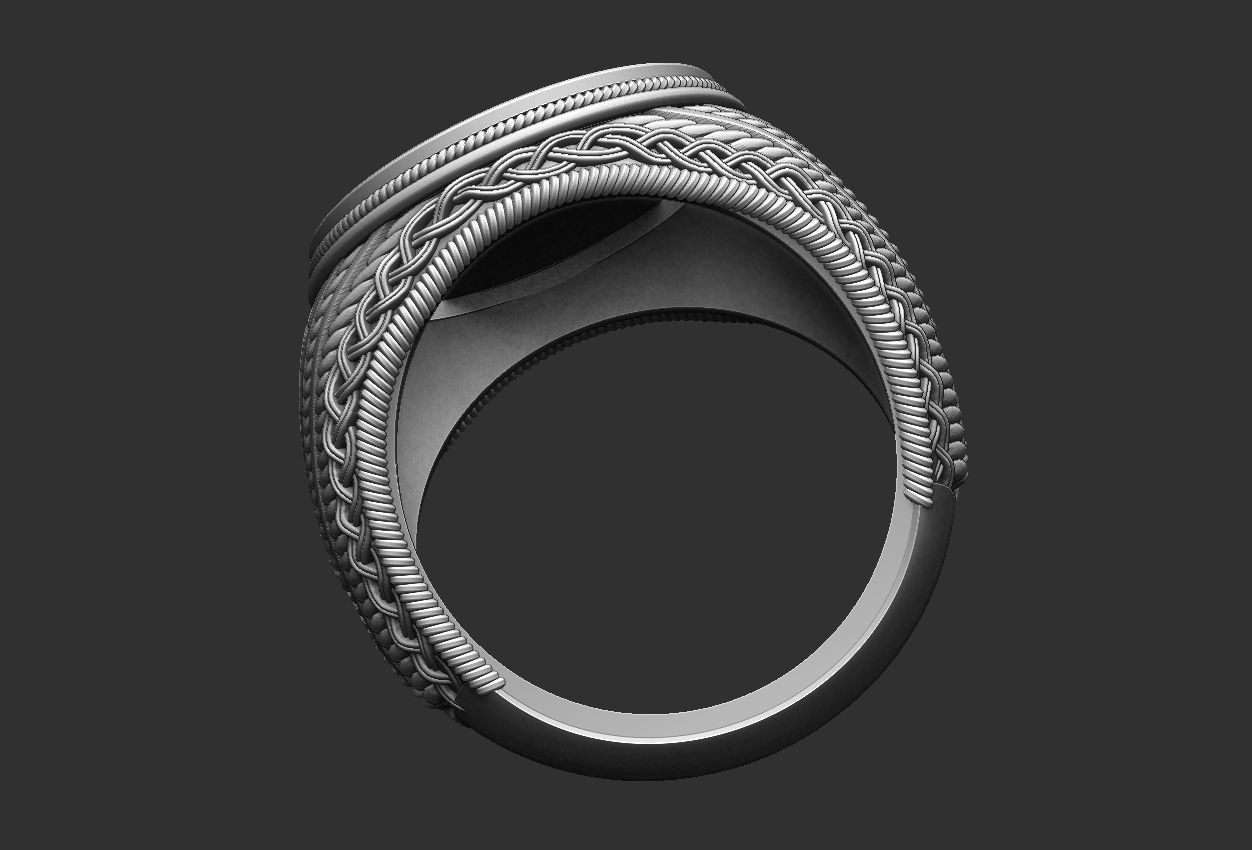 Nordic Braided Ring 3D model 3D printable | CGTrader