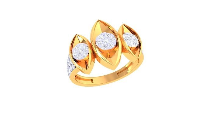 Diamond Ring - 19 3D model 3D printable | CGTrader