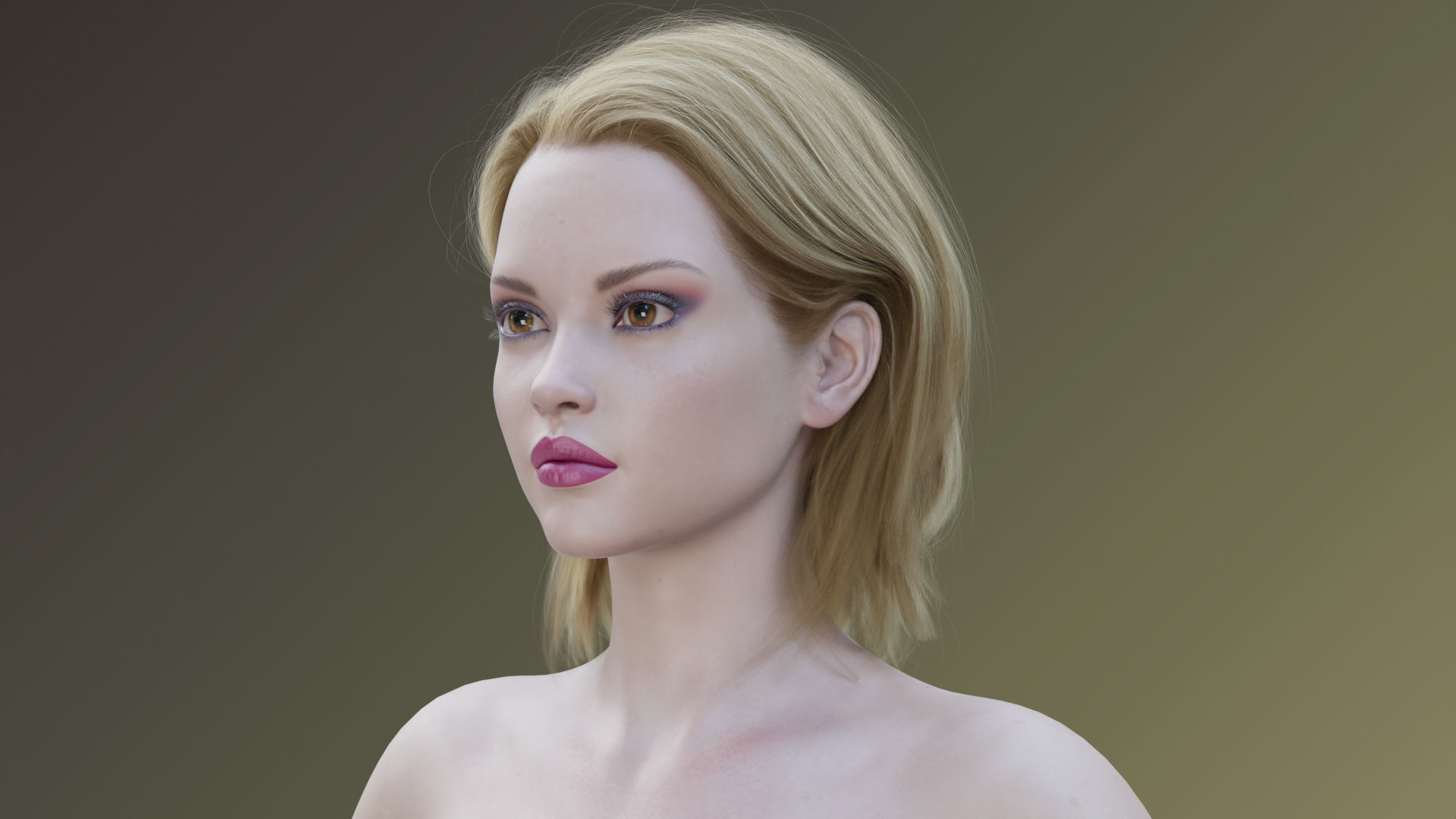 3D model Realistic Young Pretty Blonde Girl 281 - Rigged - 4K Textures ...