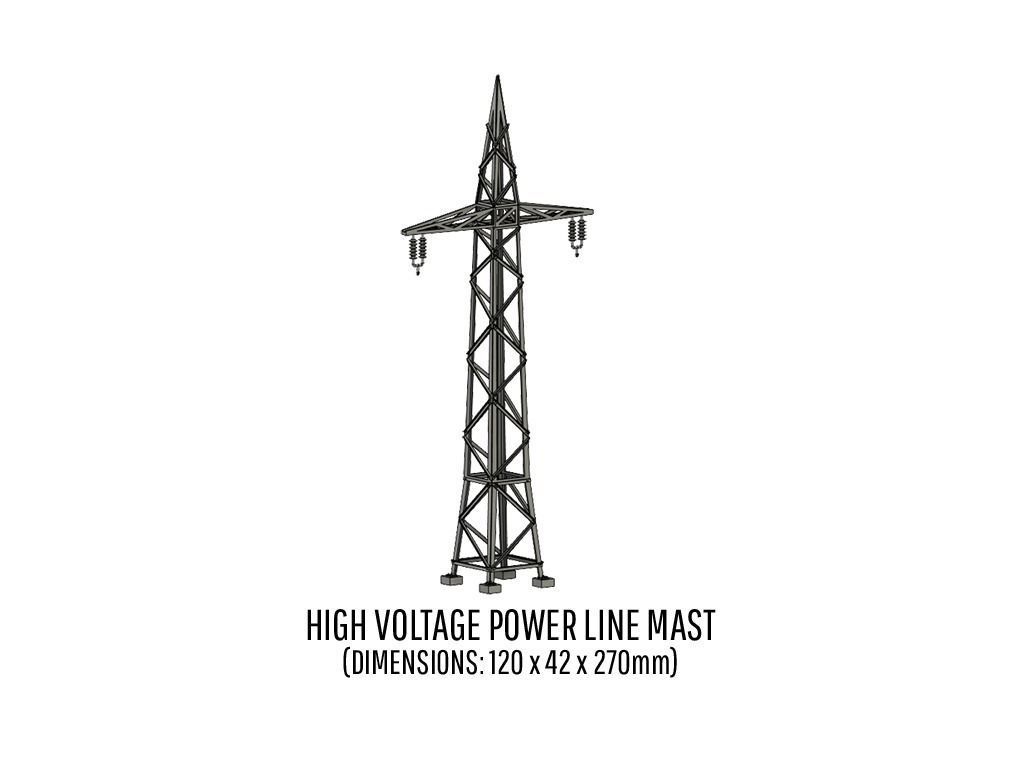 DET-0012 High Voltage Electrics set H0-scale 12 items 3D model 3D ...