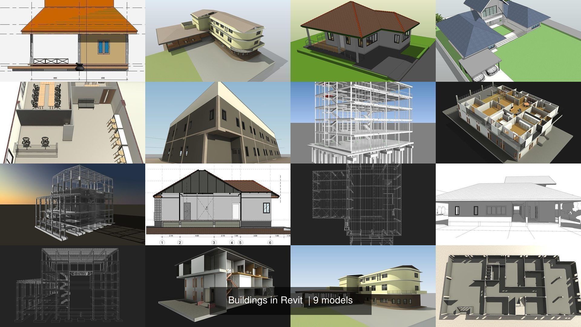 Buildings in Revit 3D Model Collection | CGTrader