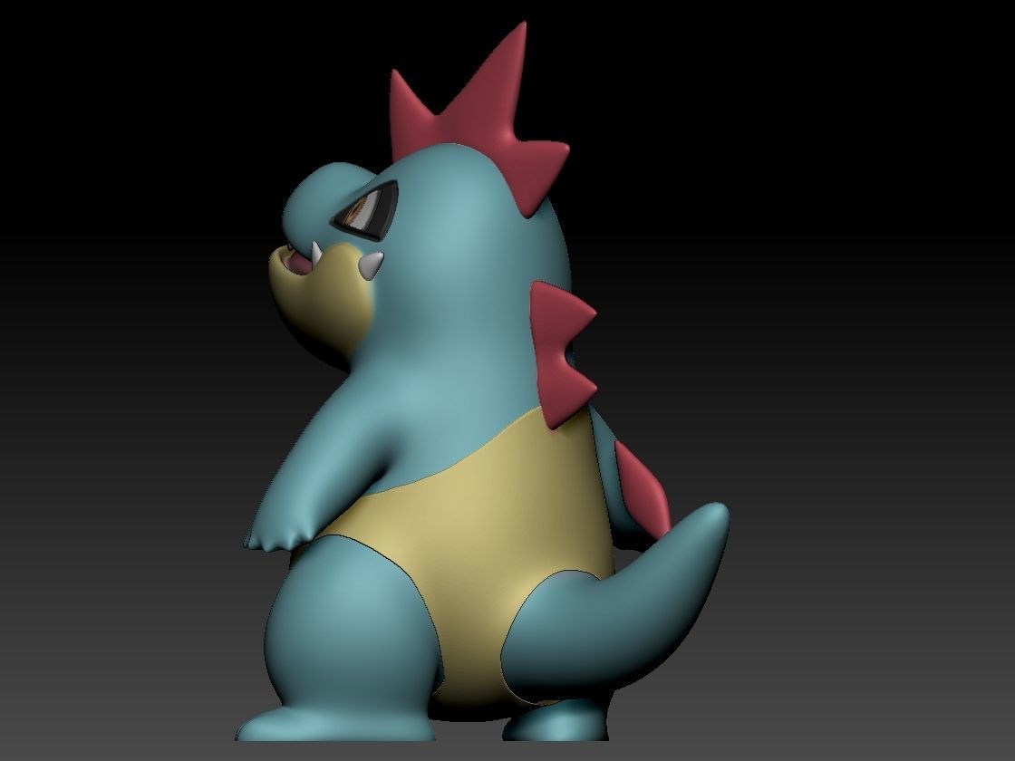 Totodile Entire evolution line 3D model 3D printable | CGTrader