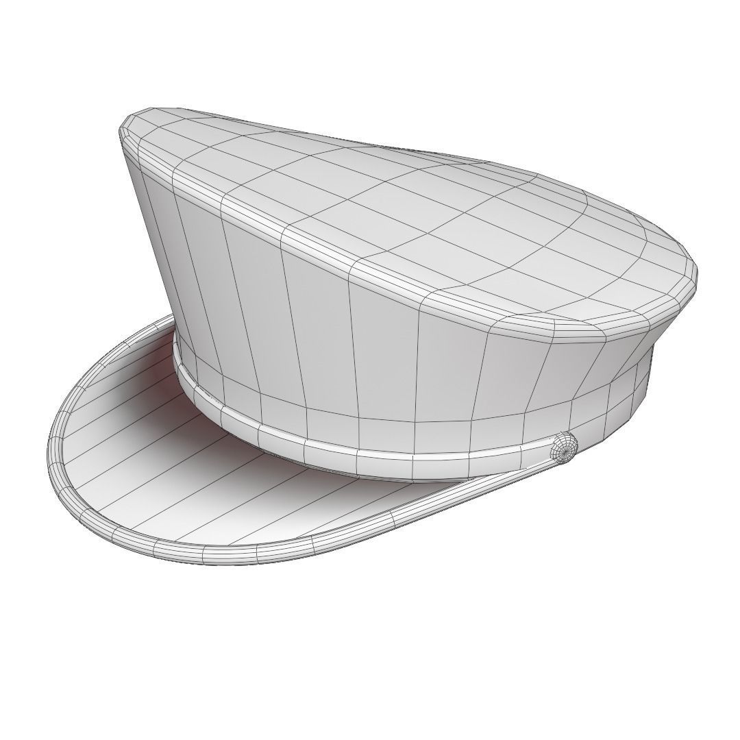 OFFICER CAP free 3D model | CGTrader
