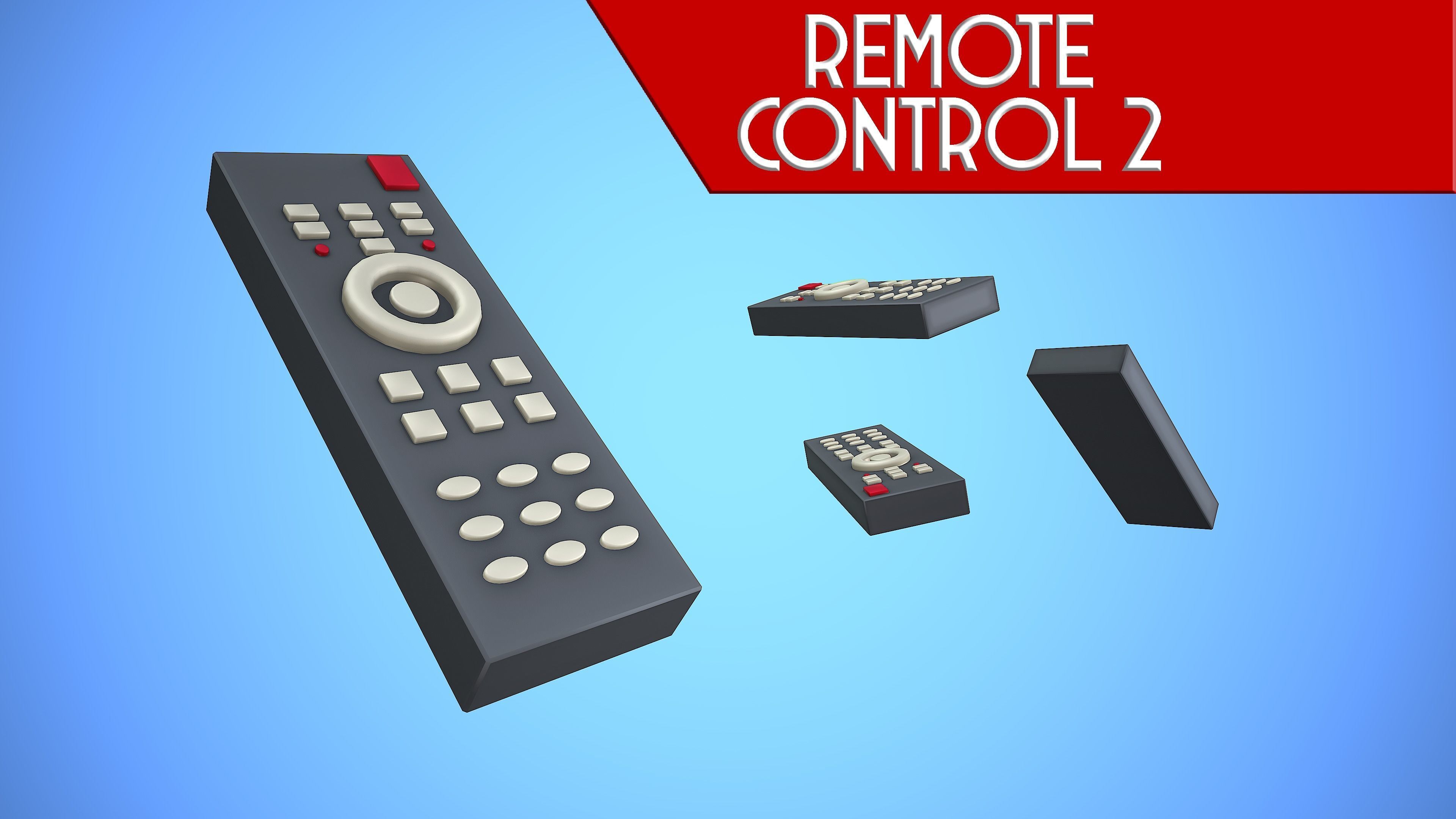 3D model REMOTE CONTROL 02 CARTOON STYLIZED VR / AR / low-poly | CGTrader